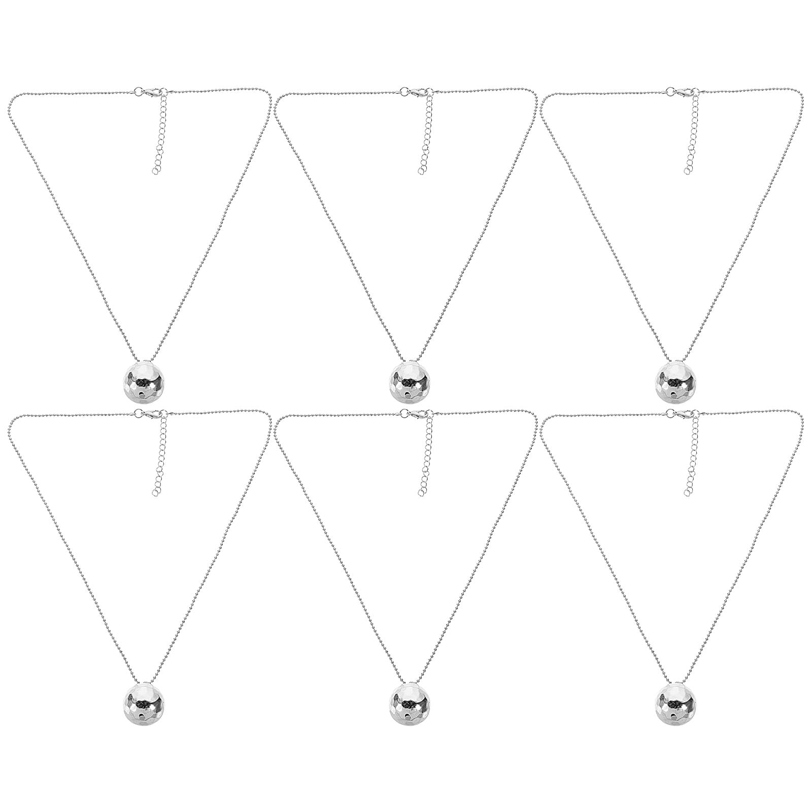 HERFIER 6Pcs Alloy Neck Pendant Ball Necklace Fashion Neck Chain Lady ...