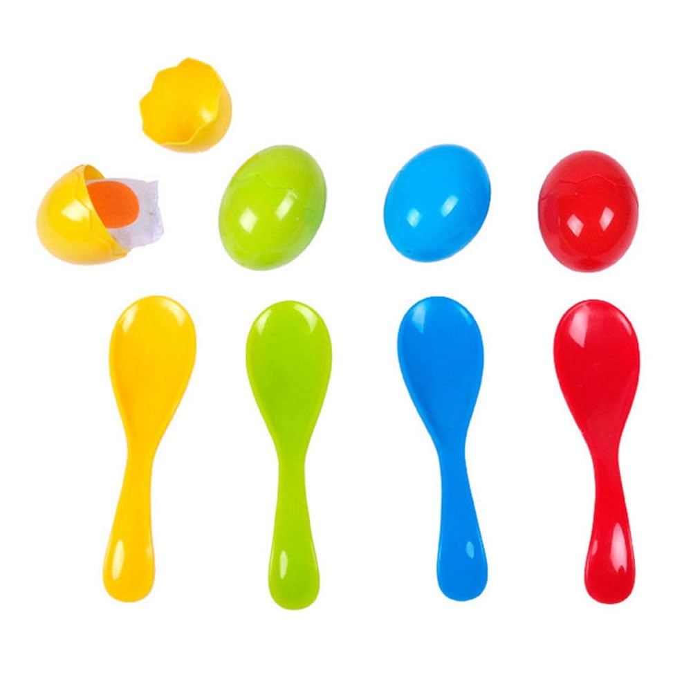 HERFIER 8pcs Kids Balance Toys Set for Outdoor Play - Eggs & Spoons ...