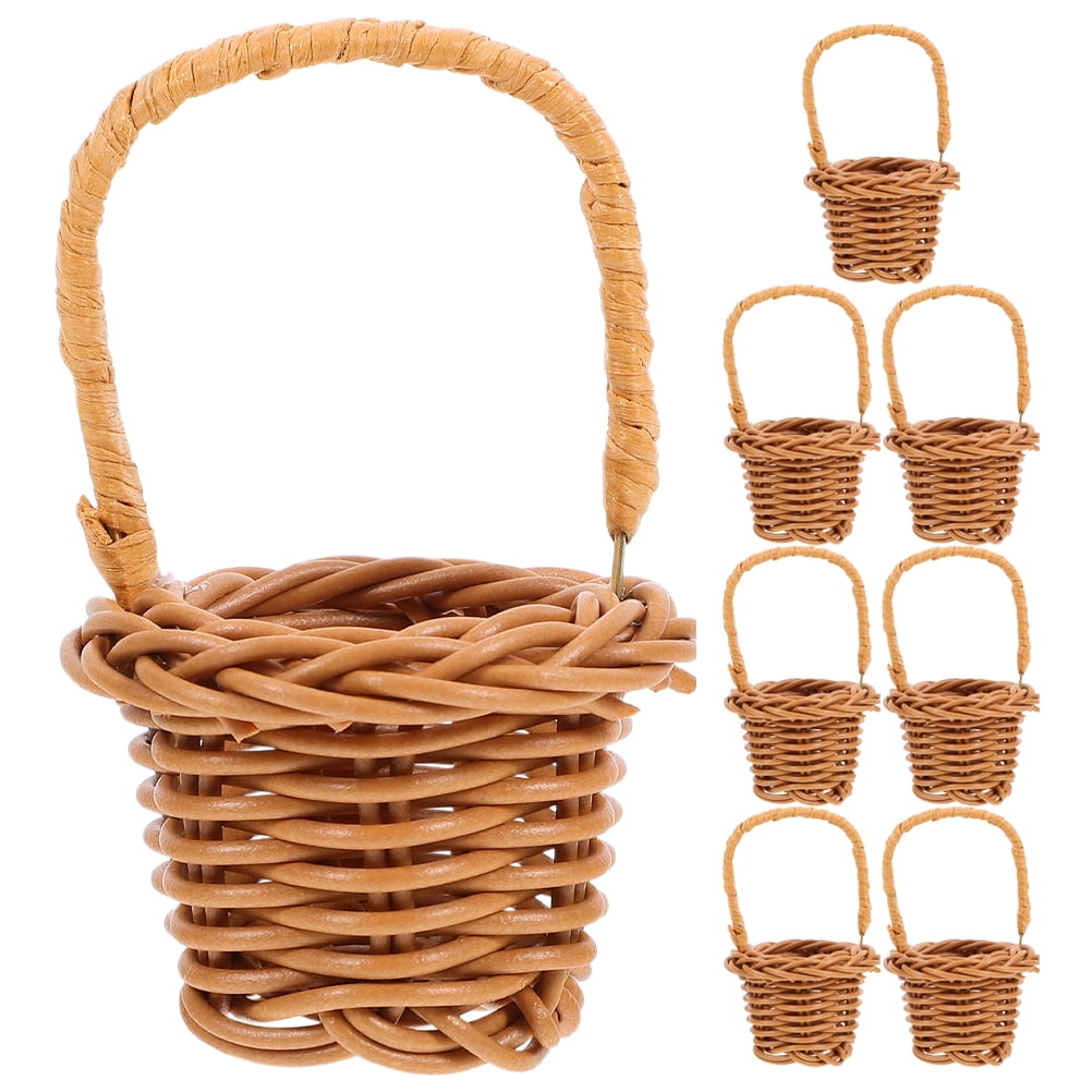 GETAJGHSD Cute Little Basket Orange For Craft Projects 8Pcs 2.8X1.8X1 ...
