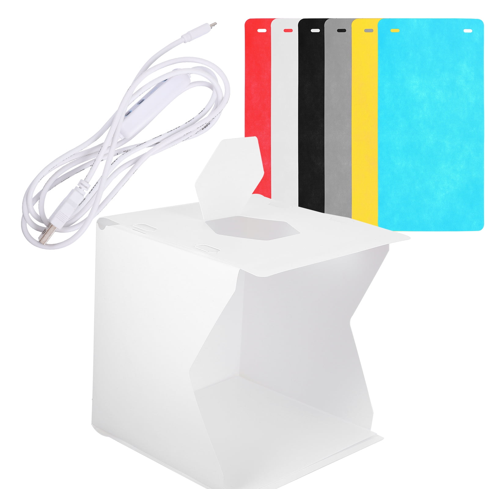 HERFIER Adjustable Photo Studio Box with Lighting and Backdrop - 20cm ...