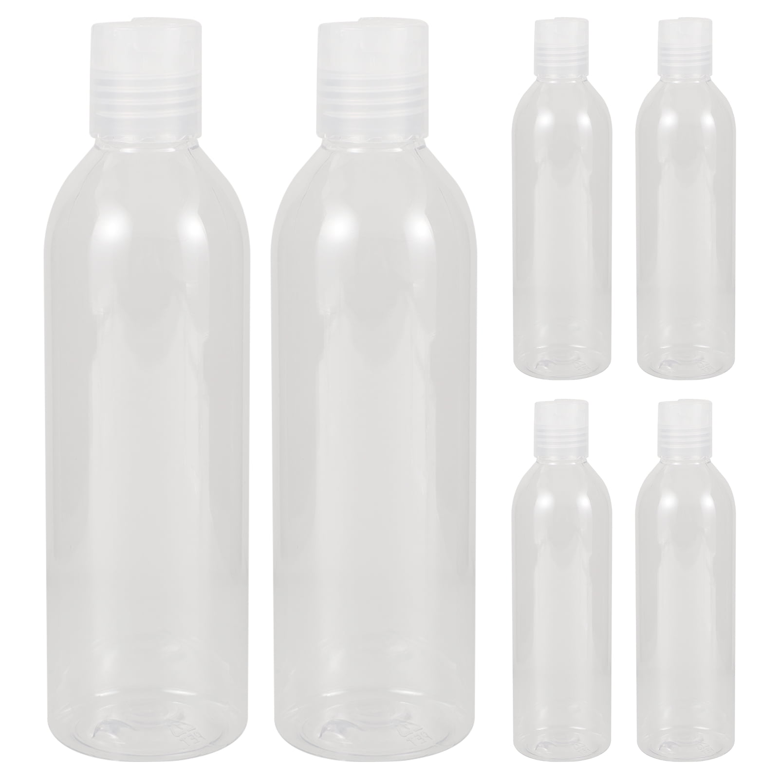HERFIER Beaupretty 6pcs 250ml Clear Squeeze Bottles with Flip Caps for ...