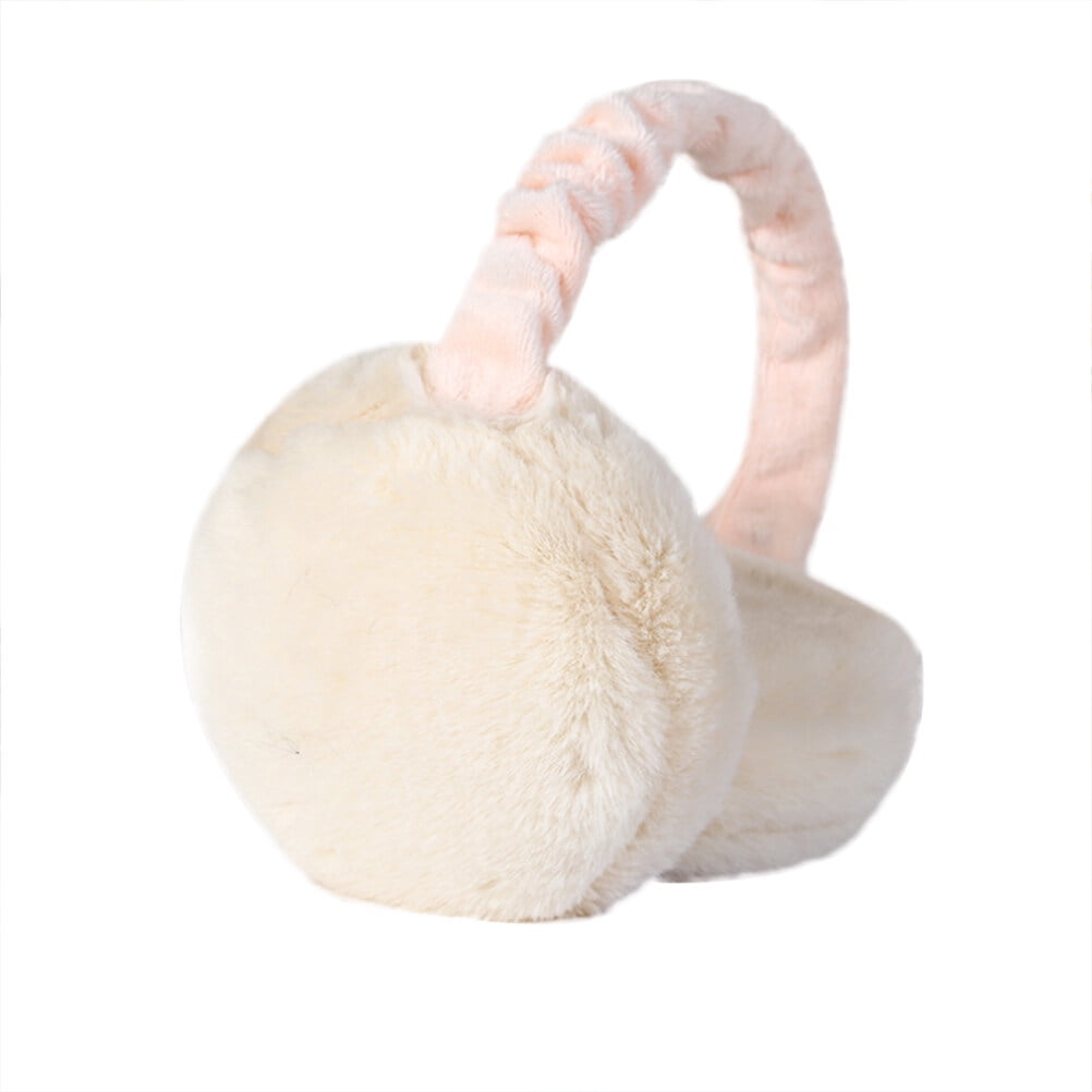 HERFIER Black Fuzzy Ear Muffs for Men & Women - Winter Ear Warmers ...