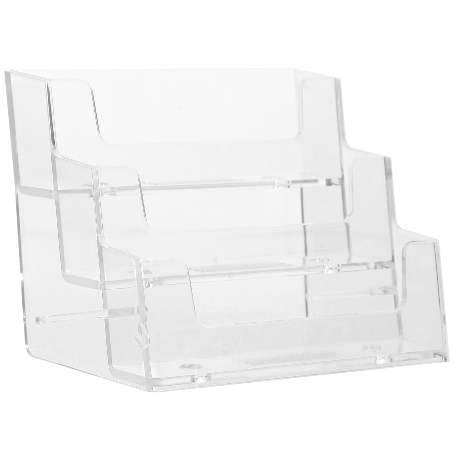 HERFIER Business Cards Storage Box Tabletop Cards Holder Transparent ...