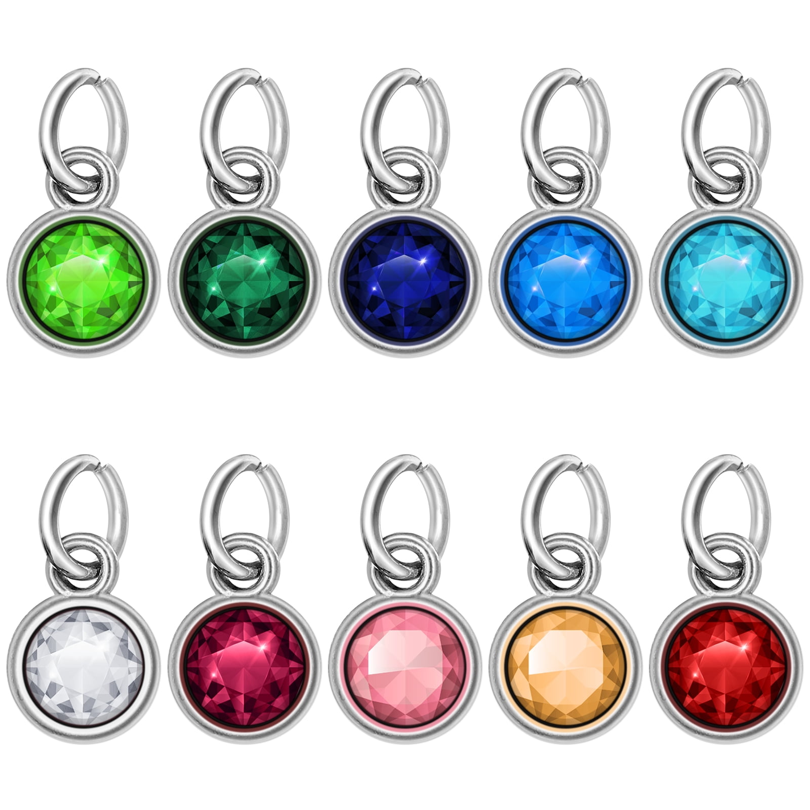 HERFIER Colorful Glass Birthstone Charms for Fashionable Jewelry Making ...