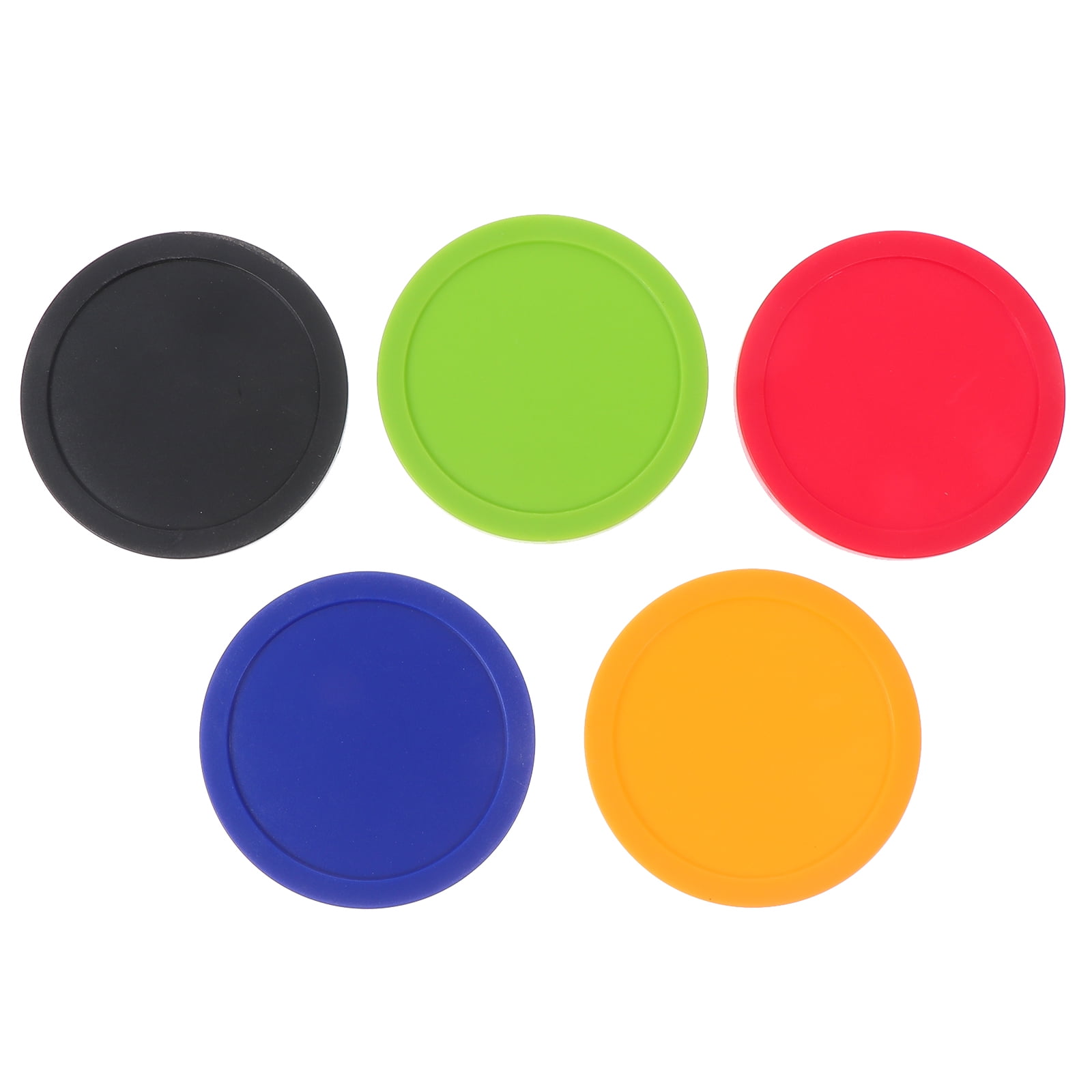 HERFIER Gaming Desk Accessories Air Hockey Pucks - 5pcs, 64mm, 5 Colors ...