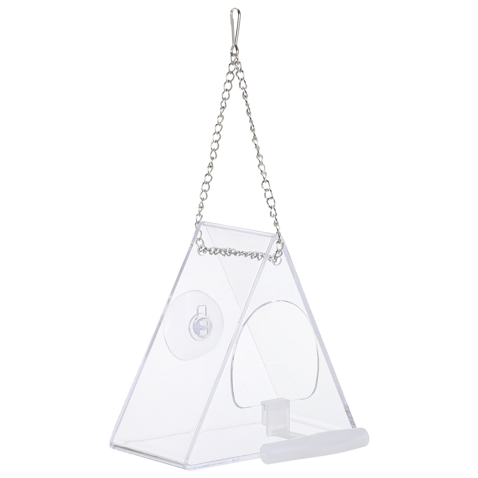 HERFIER Garden Feeding Transparent Acrylic Bird Feeder Outdoor Hanging ...