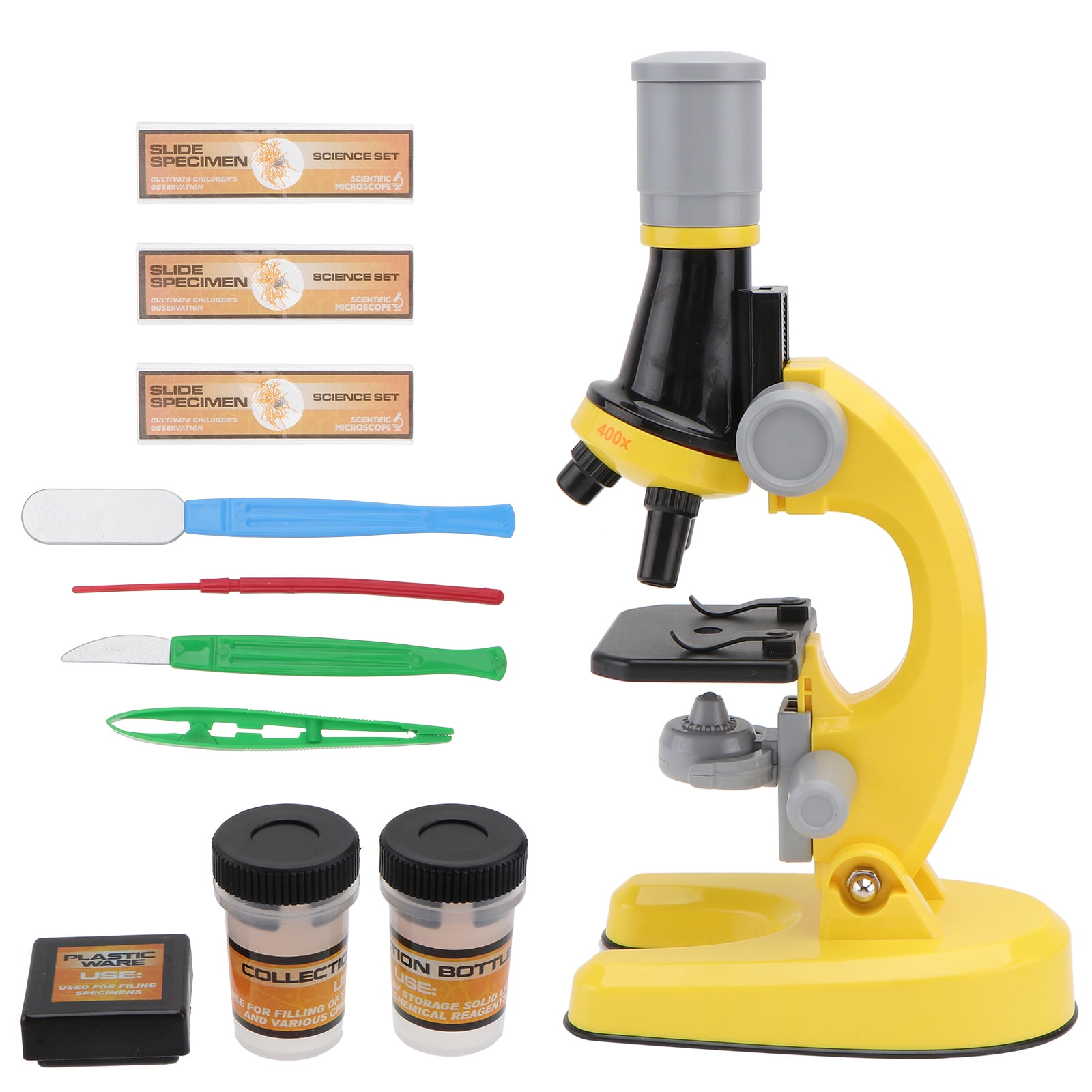 HERFIER Kids 1200X Microscope STEM Beginner Set - Walmart.com