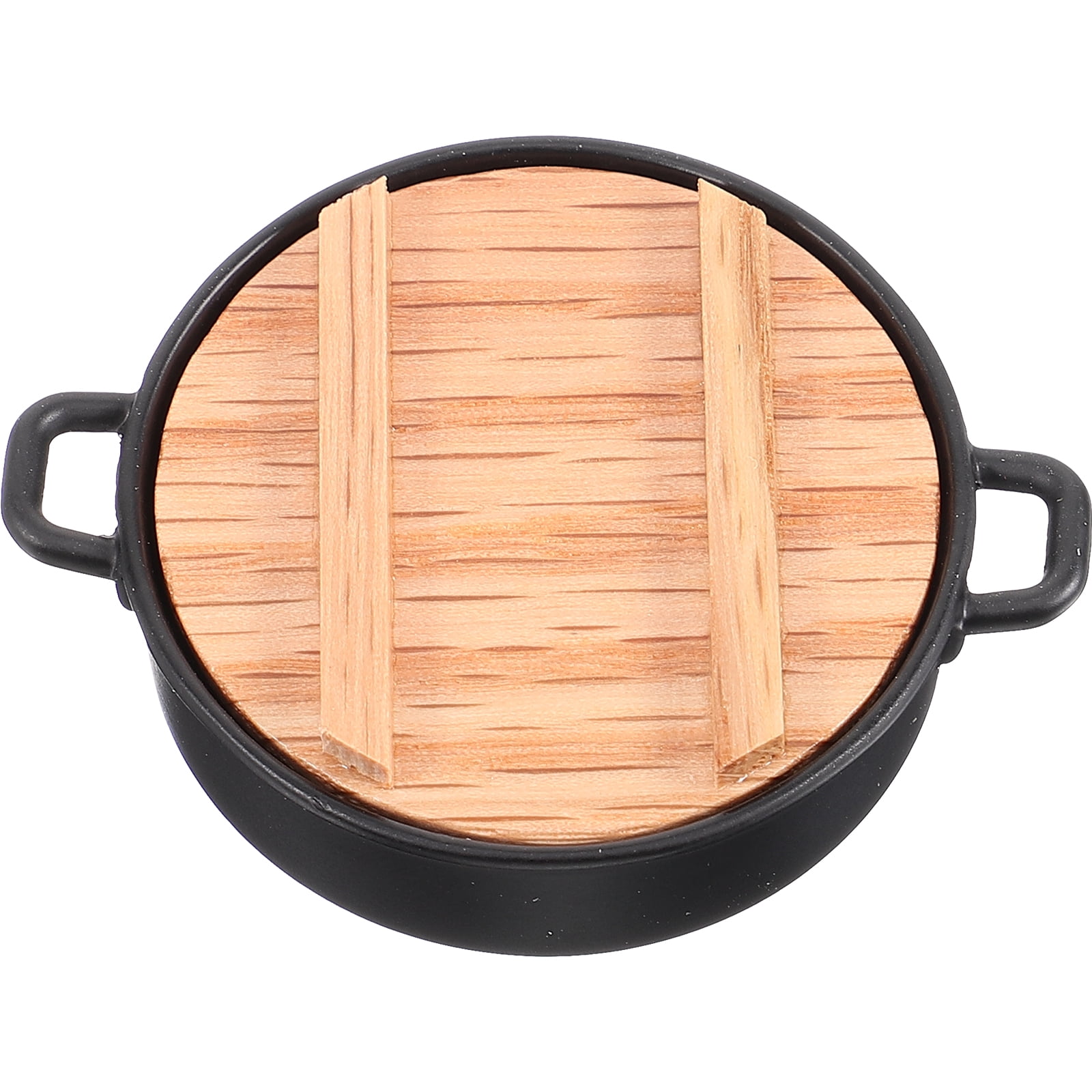 GETAJGHSD Decorative Mini Cookware Miniature Pot Toy Black Resin 1Set ...