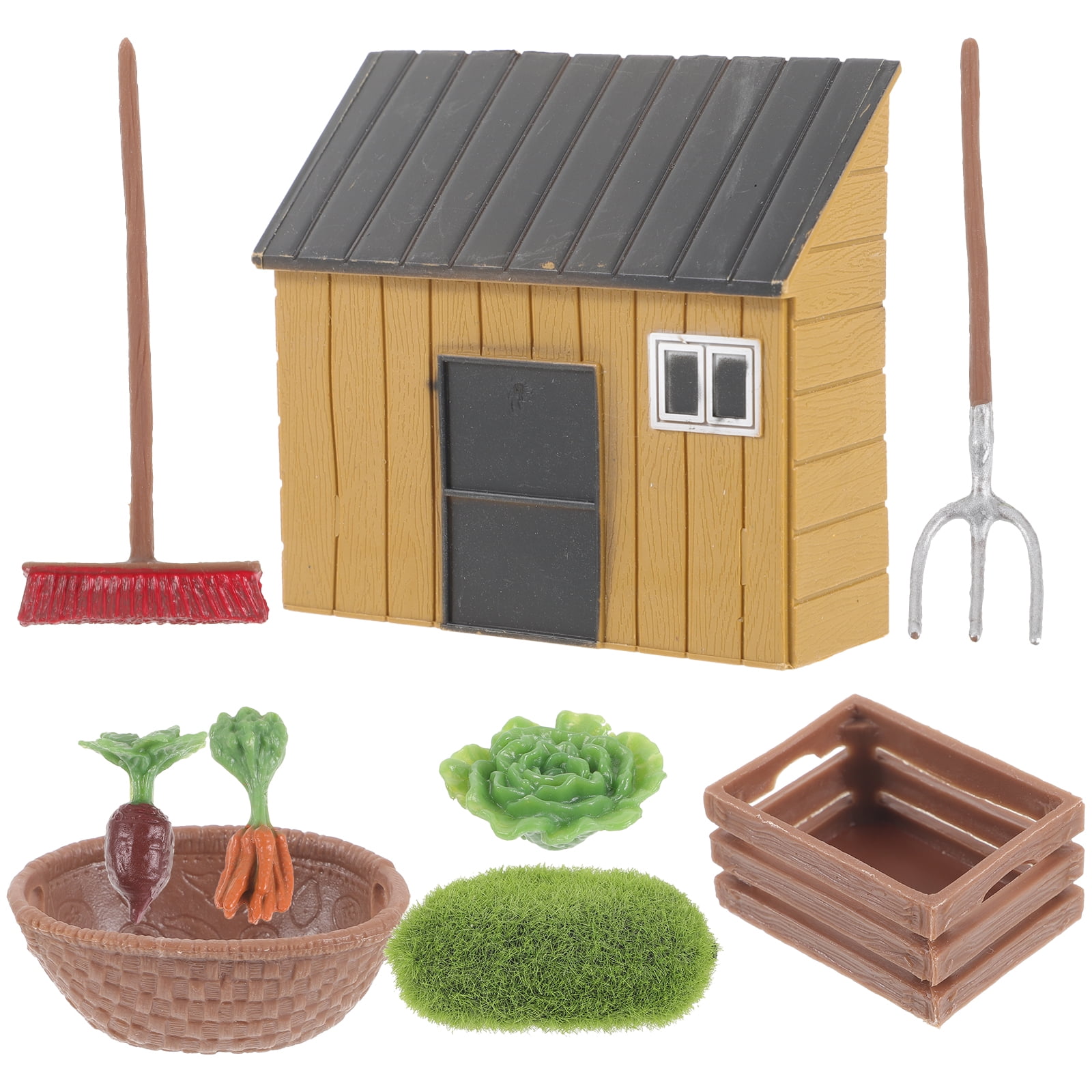 HERFIER Mini Fairy Garden Farm Landscape Bonsai Decor Set - Walmart.com