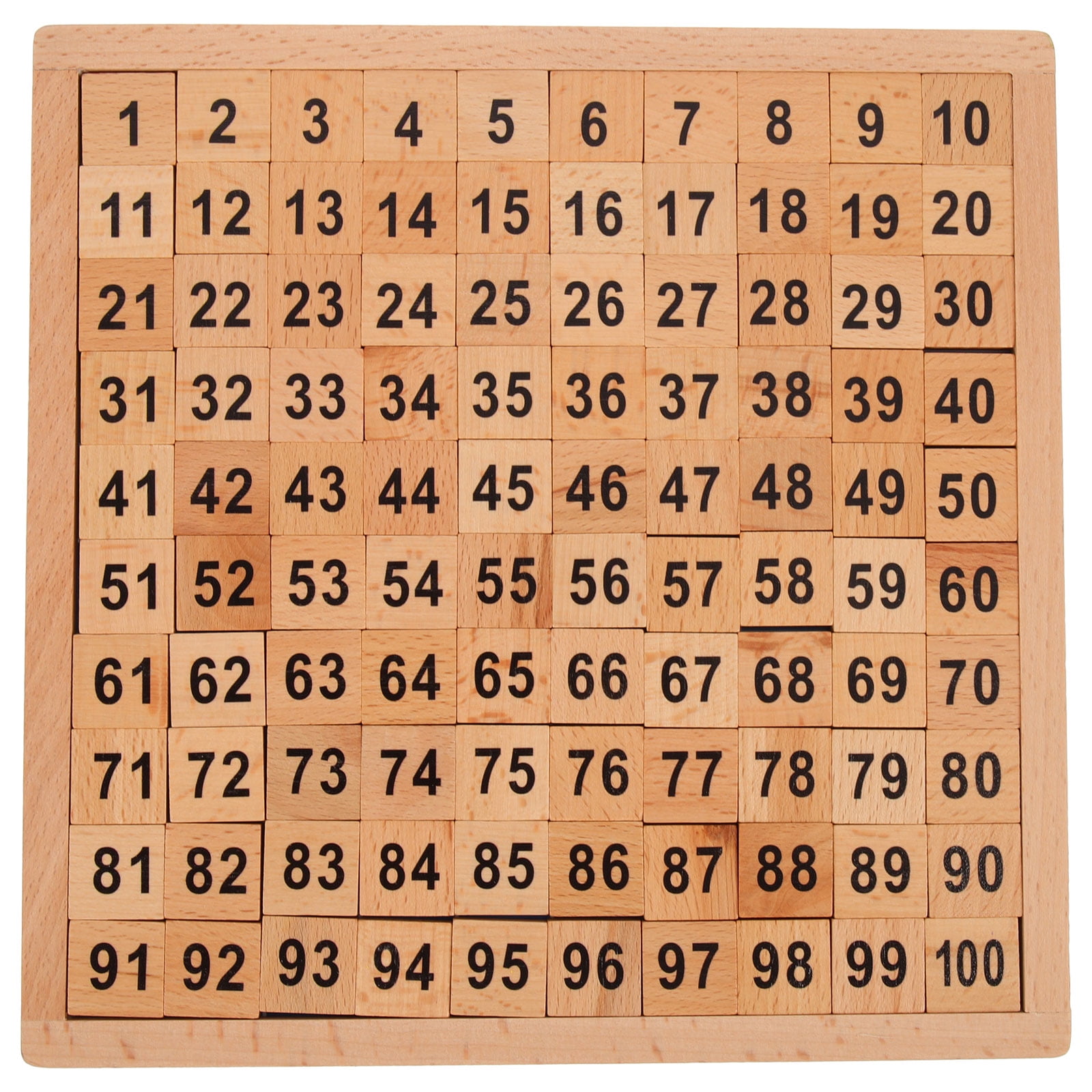 HERFIER Montessori 1-100 Number Board Flash Cards for Classroom ...