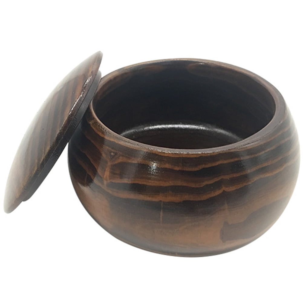 HERFIER Portable Wooden Go Chess Pieces Storage Box Bowl Pot - Walmart.com