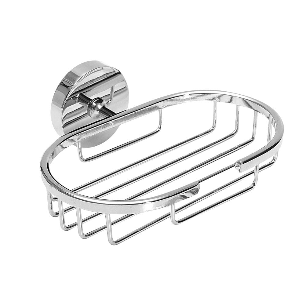 HERFIER Round Stainless Steel Soap Holder Wall Mounted Type Draining ...