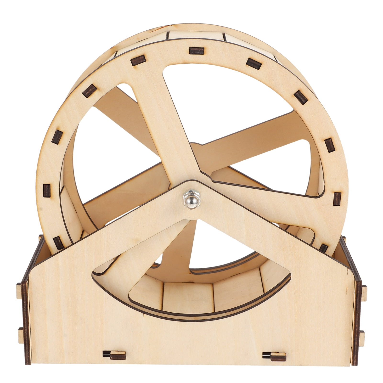 HERFIER Super Silent Hamster Exercise Wheel Wooden for Small Animals ...