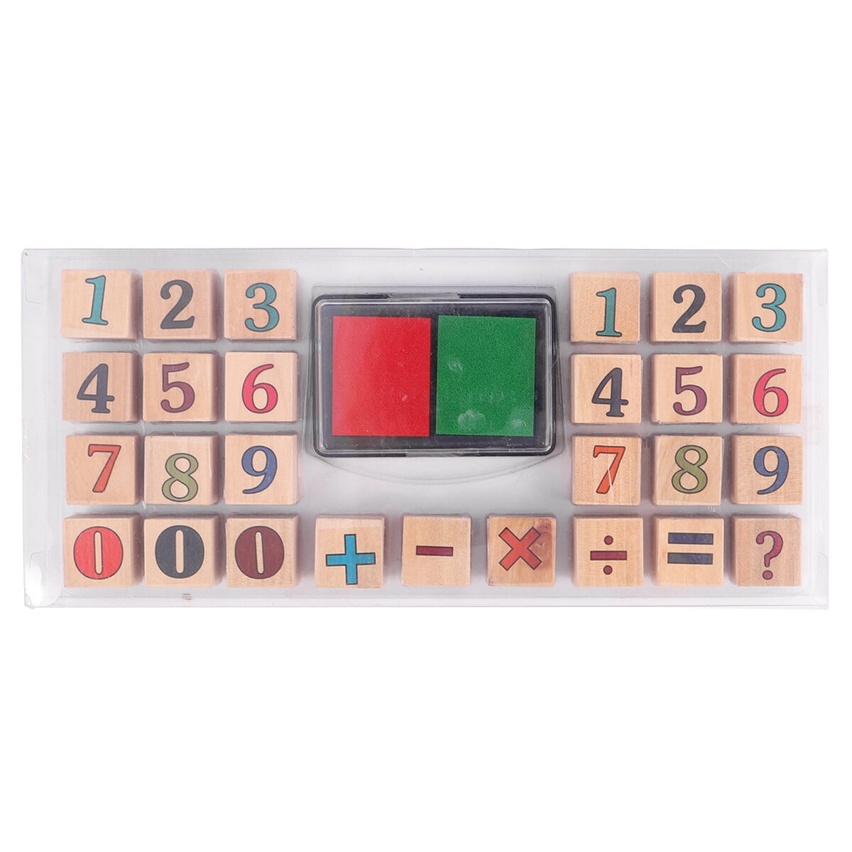 HERFIER Wooden Numbers Stamp Set for Kids and Teachers - Walmart.com