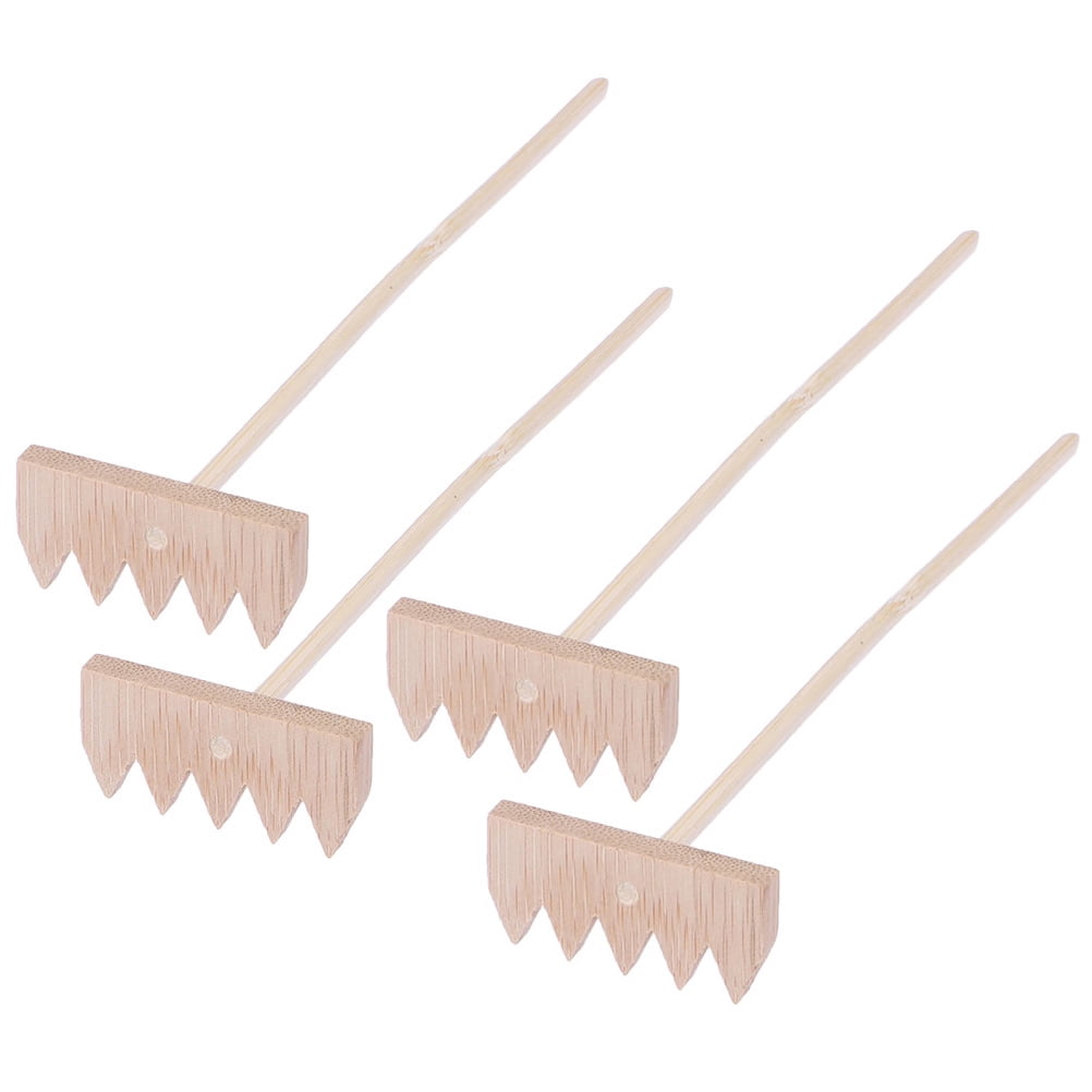 HERFIER Zen Garden Rake Stamp Set 4Pcs Sand Table Supplies Desk Decor ...