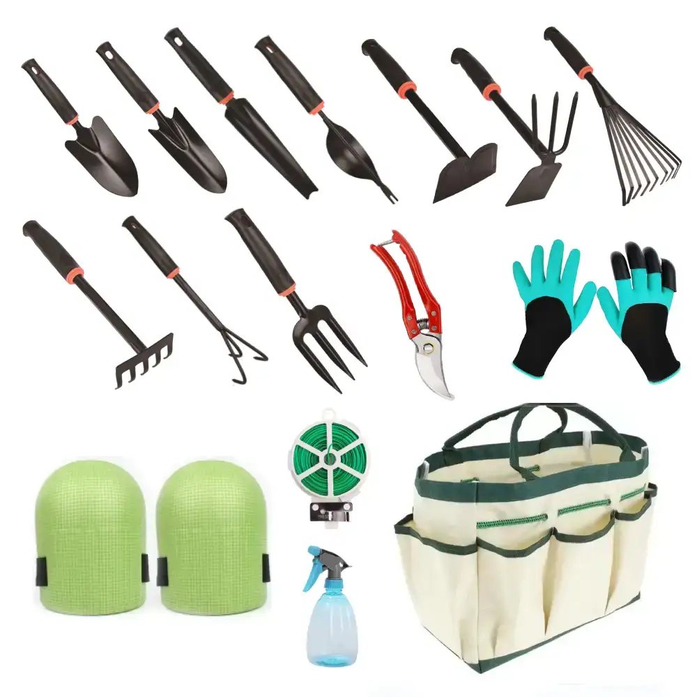 HERFOM 18 PCS Gardening Tools Set, Heavy Duty Gardening Hand Tools with ...