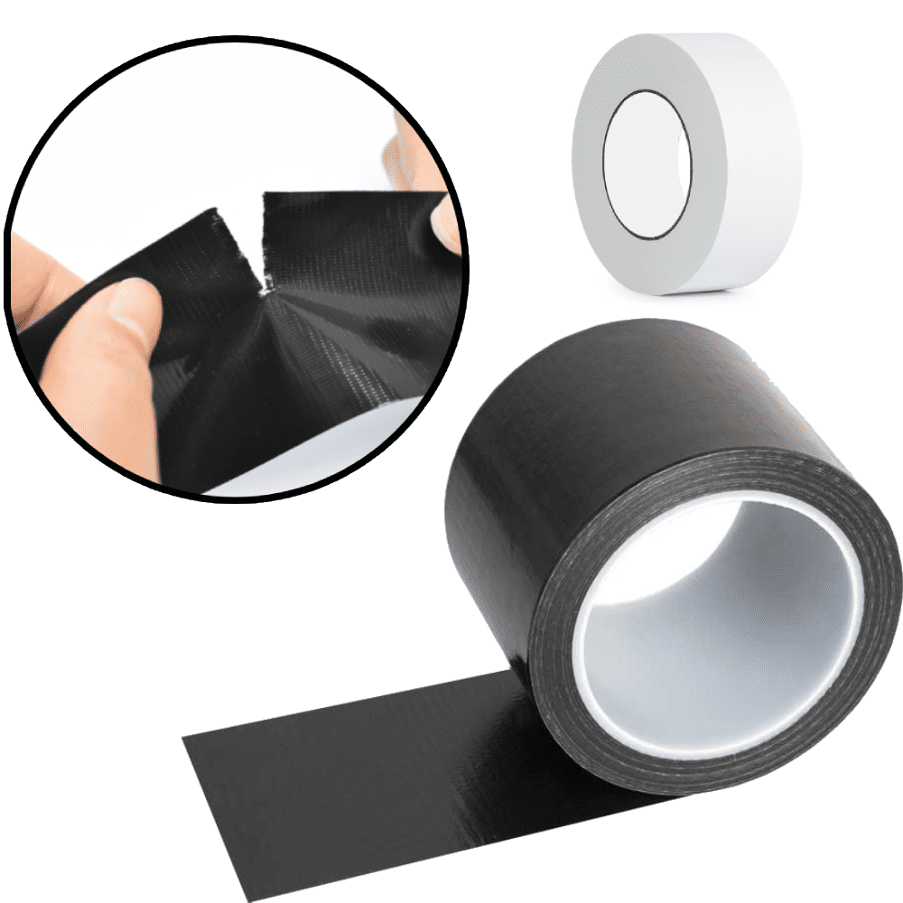 HERFOM 4 Pack Duct Tape, Mixed Size, Black, 0.79/1.18/1.57/1.97" x 44 ...