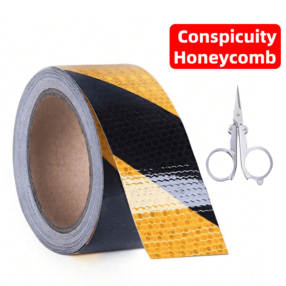 HERFOM Conspicuity Honeycomb Reflective Tape Kit, 1.97"x25.7yd Yellow ...