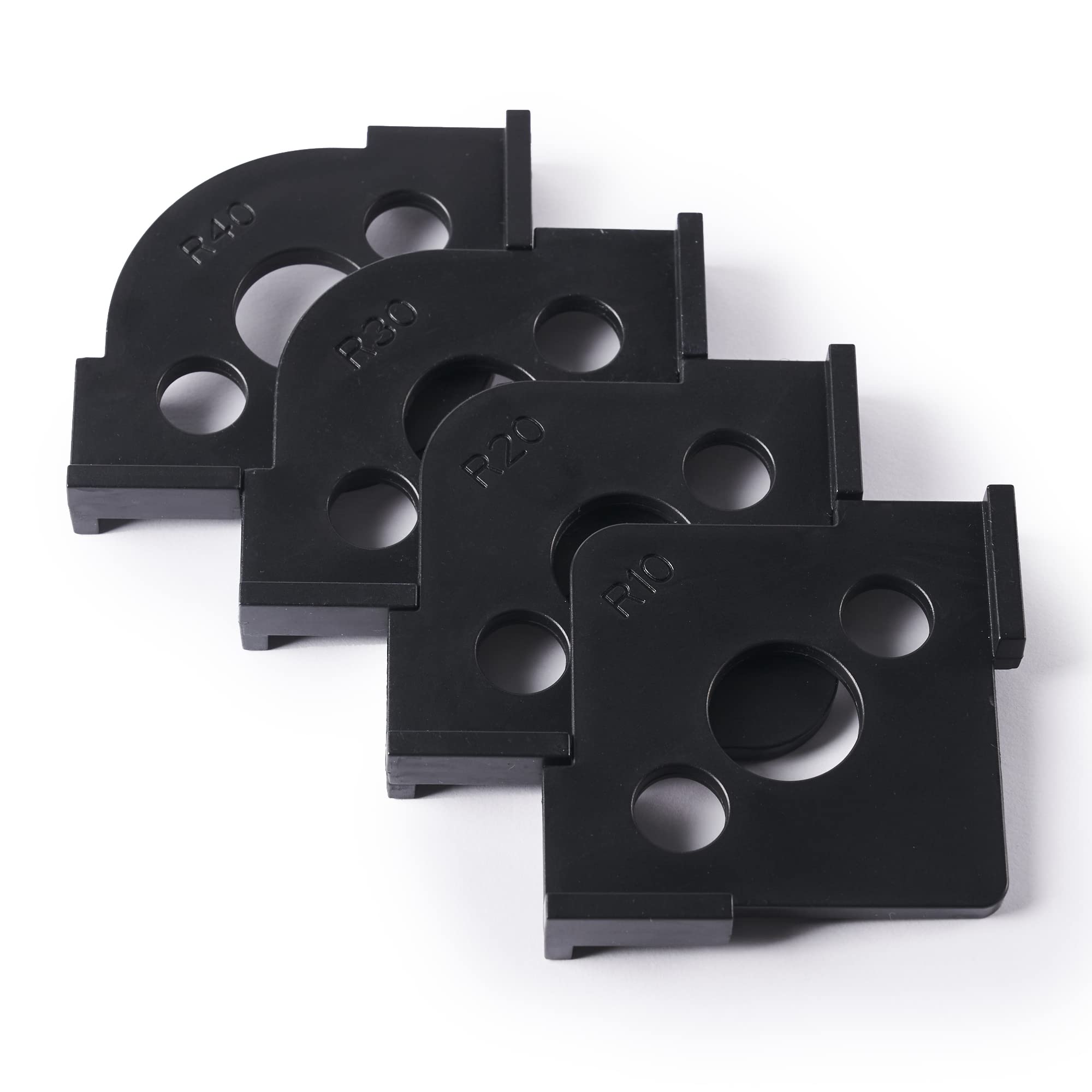 HERMIT TOOLS Pack of 4 Radius Jig Router Templates Corner Radius ...