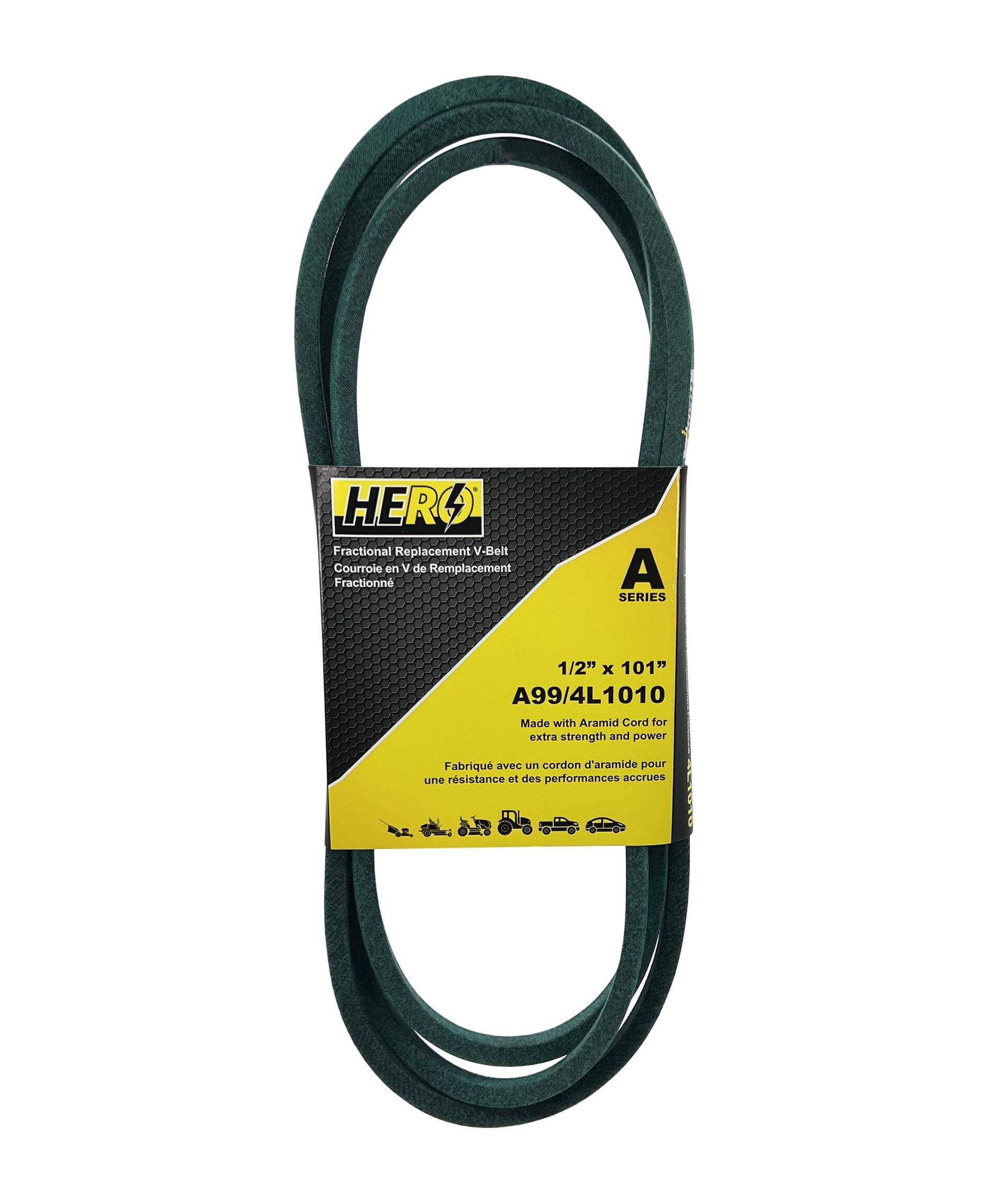 HERO® 1/2 inch x 101 inch Aramid Kevlar Lawn Mower Belt Replacement For ...