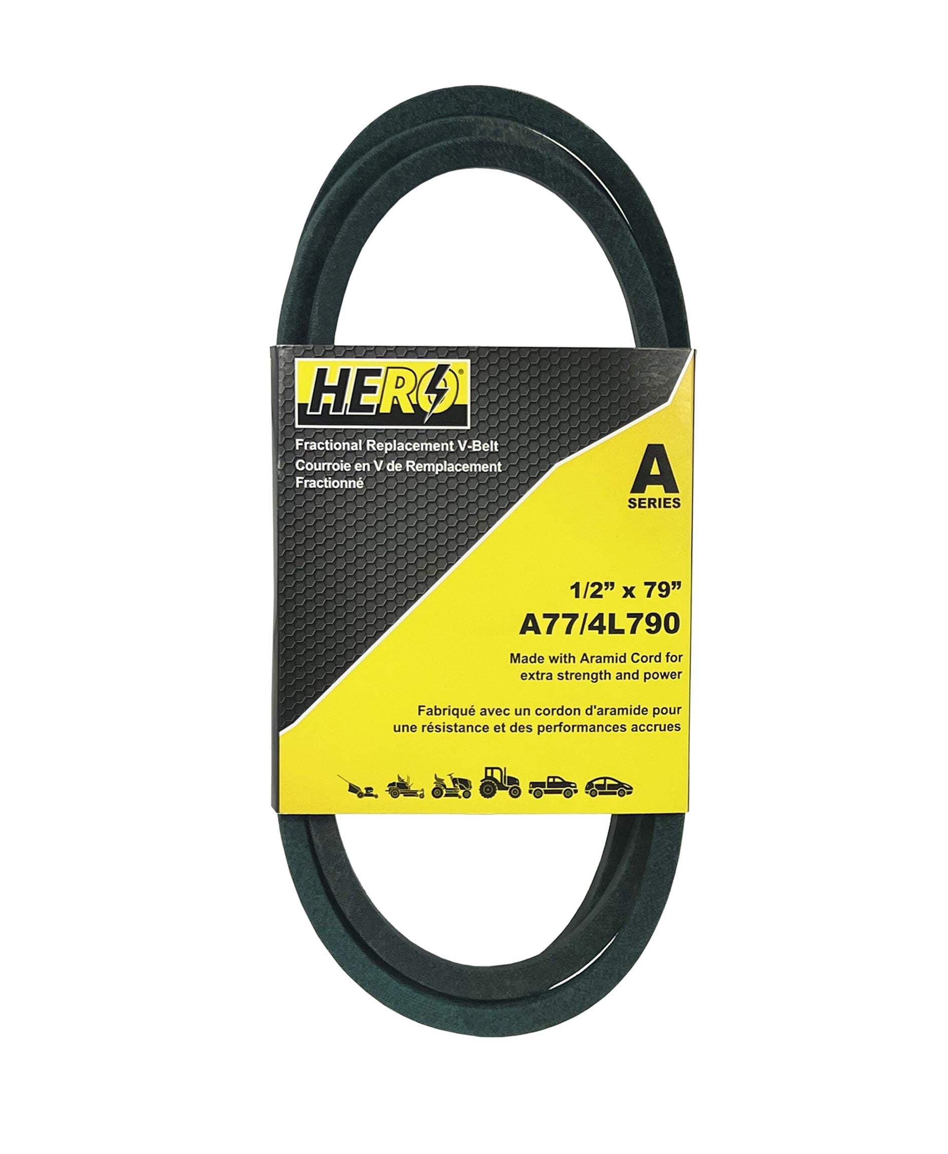 HERO® 1/2 inch x 79 inch Aramid Kevlar Lawn Mower Belt Replacement For ...