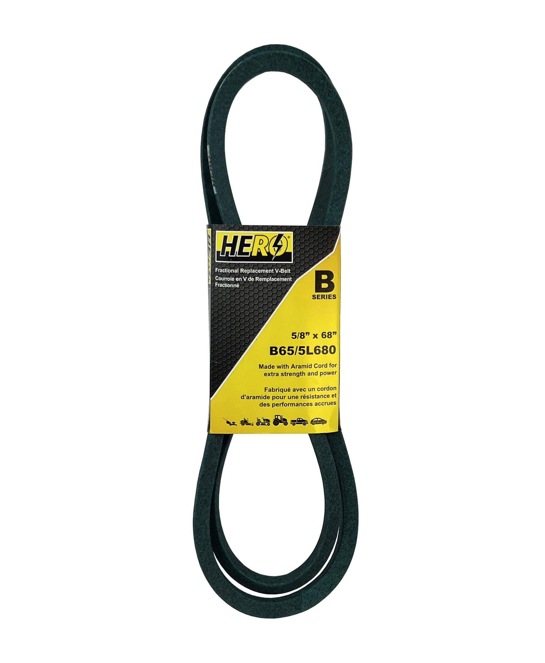 HERO® 5/8 inch x 68 inch Aramid Kevlar Lawn Mower Belt Replacement For ...