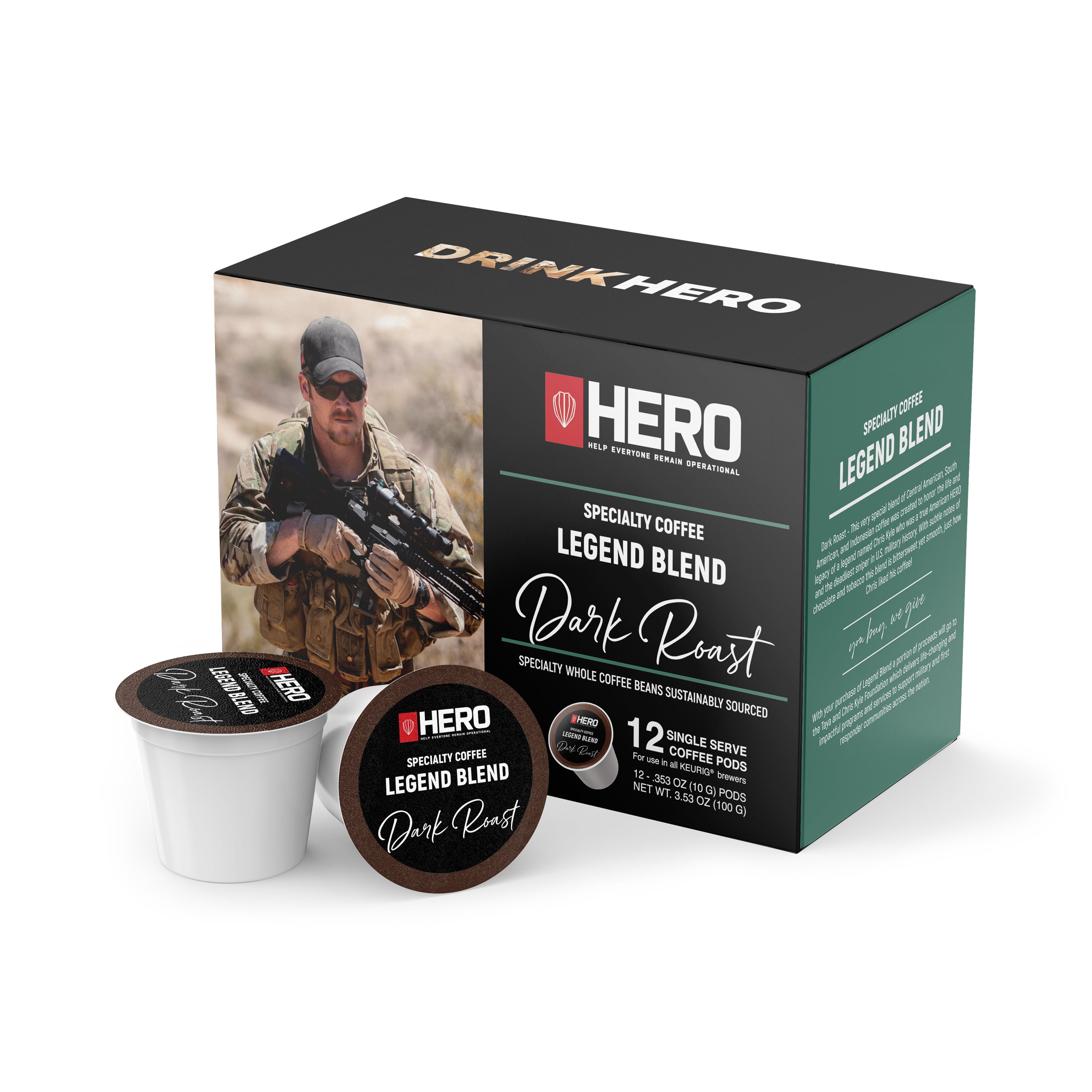 HERO Legend Blend Dark Roast Coffee Pods - Walmart.com