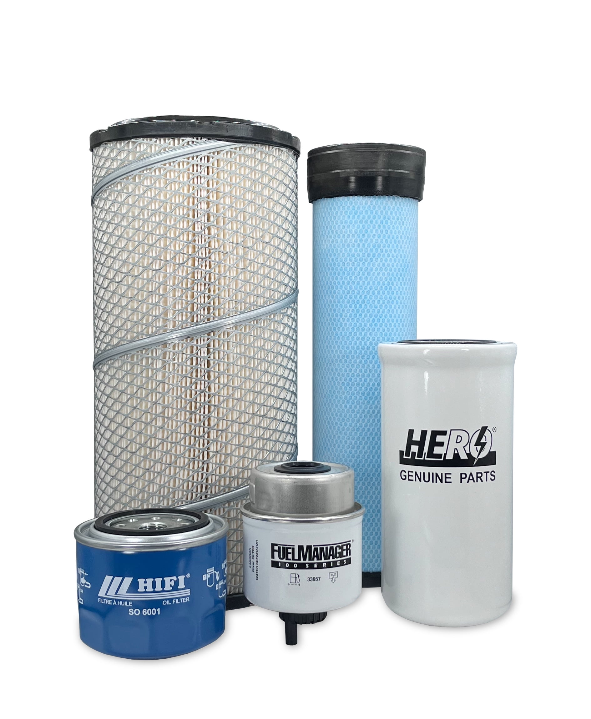 HERO® Maintenance Filter Kit For New Holland LS180 Skid Steer Loader ...