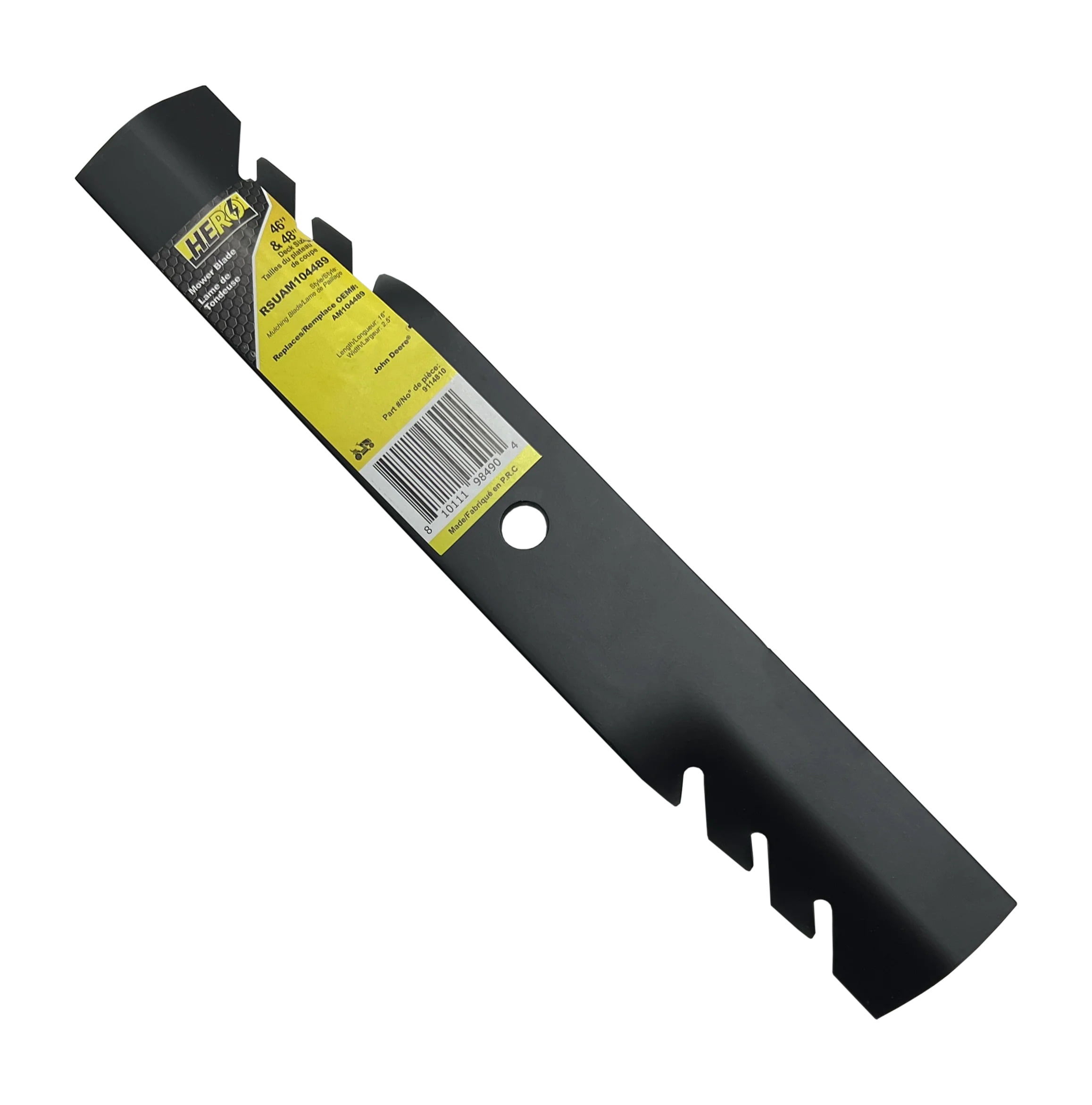 HERO® Mulching Mower Blade For John Deere With 46 inch 48 inch Deck 11/ ...