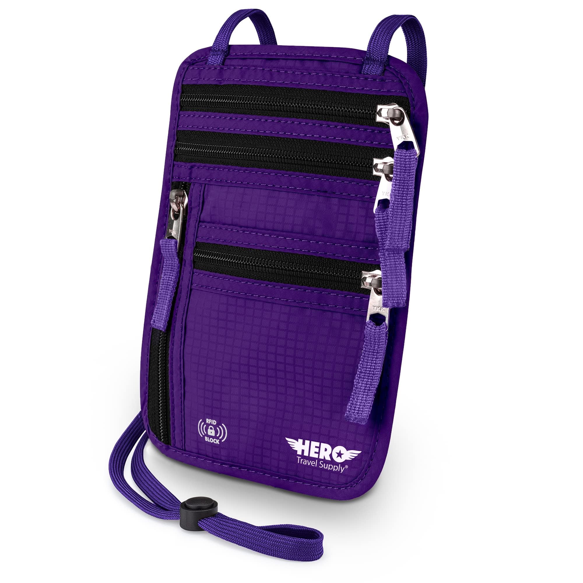 HERO Neck Wallet, RFID Blocking Passport Holder, Easy to Conceal Pouch ...