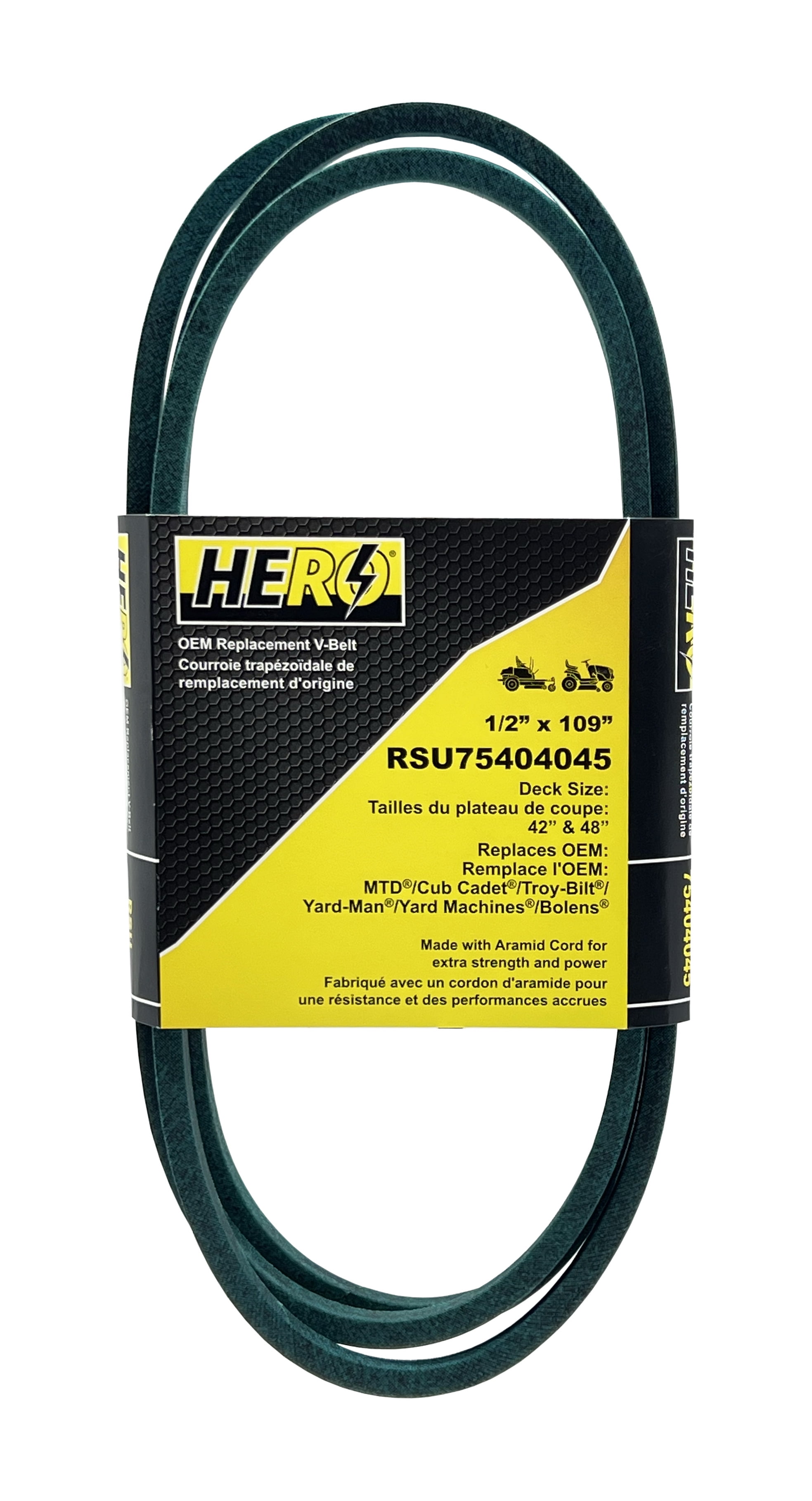 HERO OEM Aramid Kevlar Replacement Belt for 75404045 - Fits Cub Cadet ...