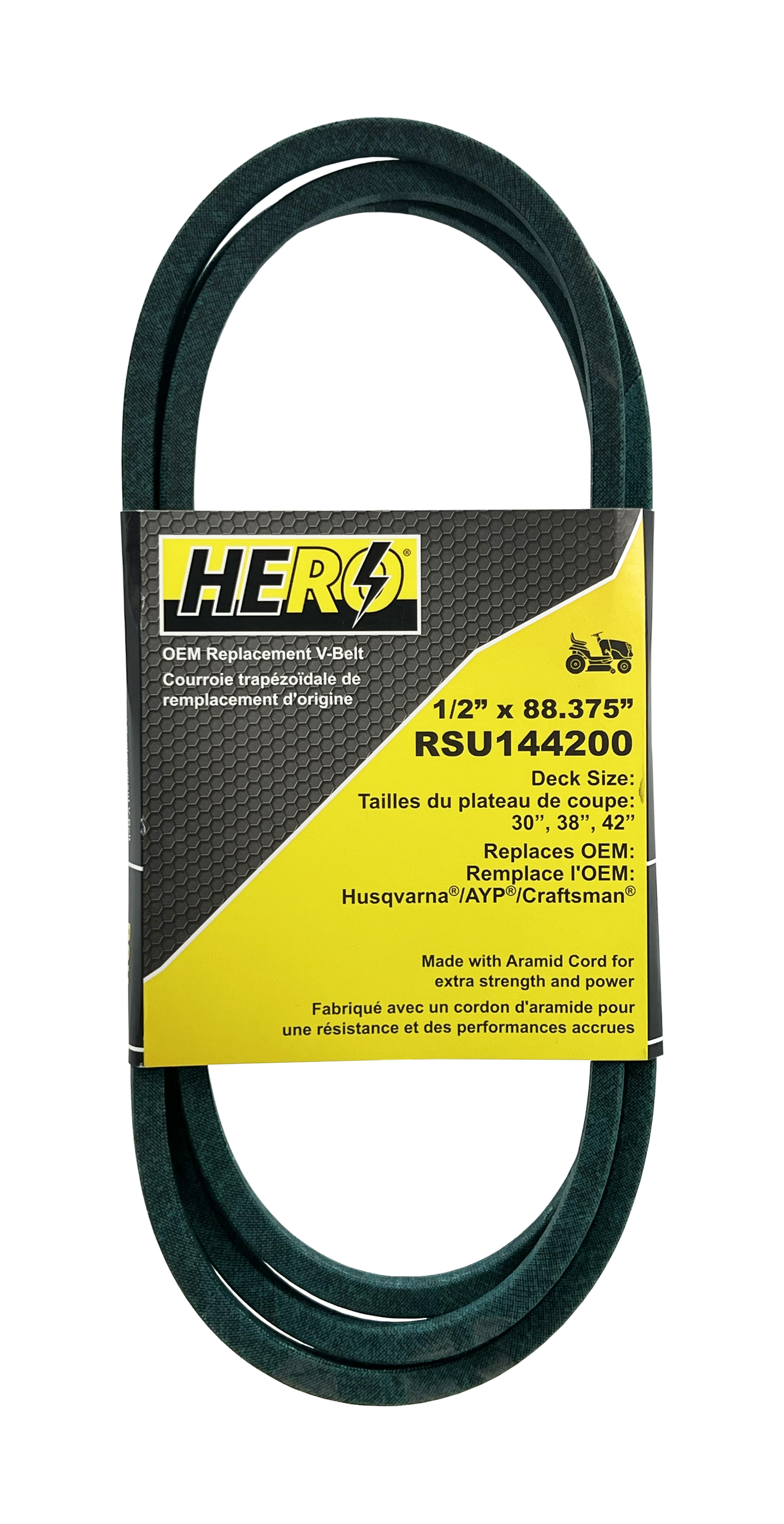 HERO OEM Aramid Kevlar Replacement Belt for AYP 144200, Craftsman 24104 ...