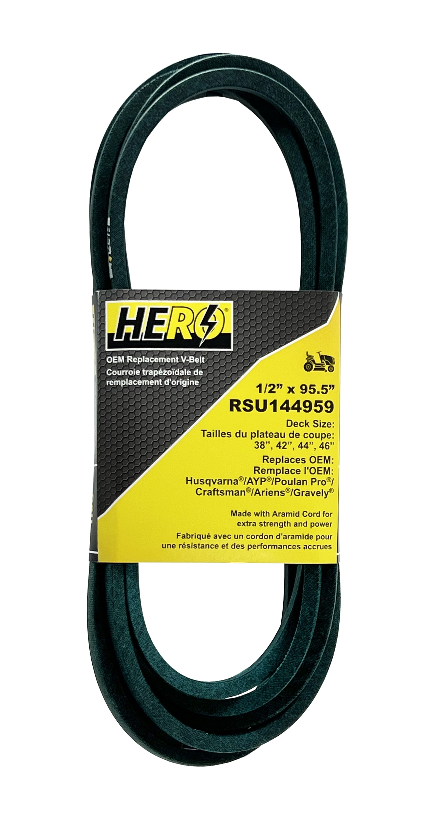 HERO OEM Aramid Kevlar Replacement Belt for Craftsman AYP 144959 - Fits ...