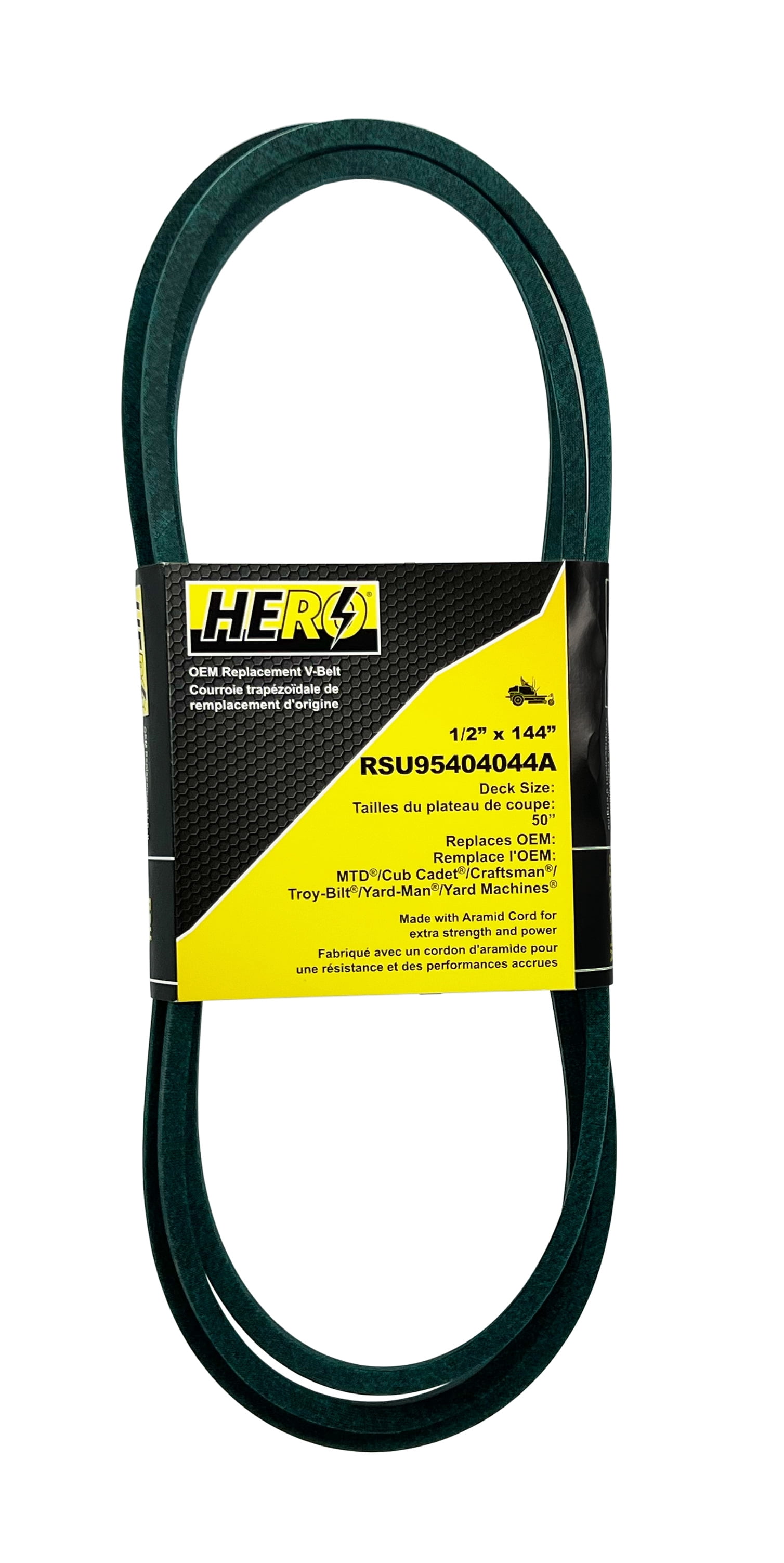 HERO OEM Aramid Kevlar Replacement Belt for Cub Cadet/Massey Ferguson ...