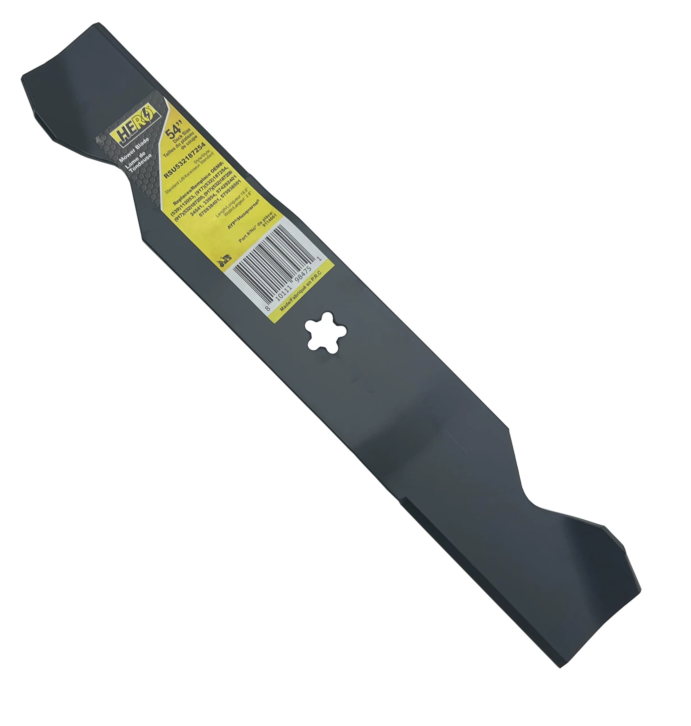 HERO® Standard Lift Mower Blade For AYP Husqvarna With 54 inch Deck 5 ...