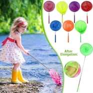 Eleanos Colorful Telescopic Fishing Net for Kids, Butterfly Net ...