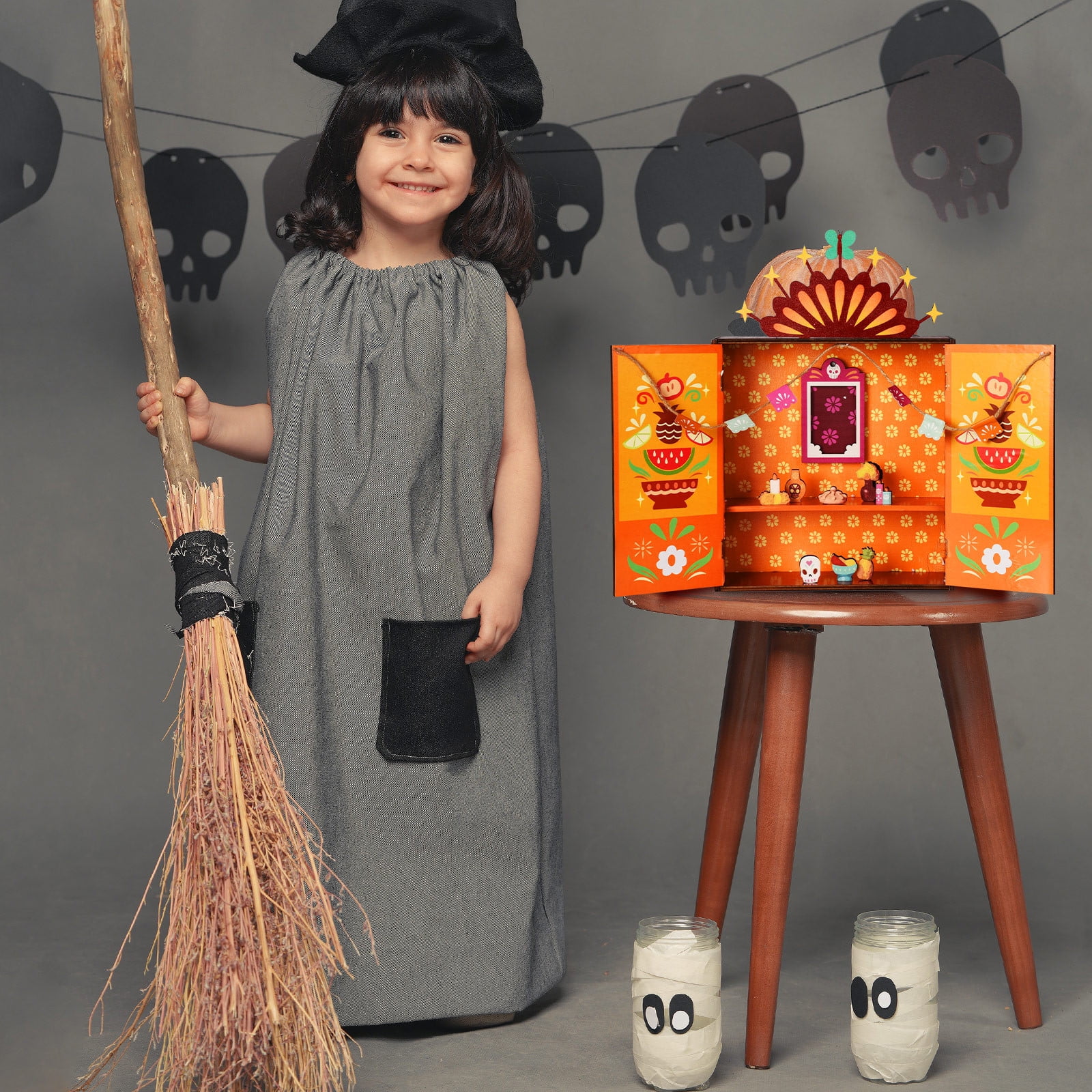 HEROOY Day Of The Dead Ofrenda Wooden Box Set, Wooden Day Of The Dead ...