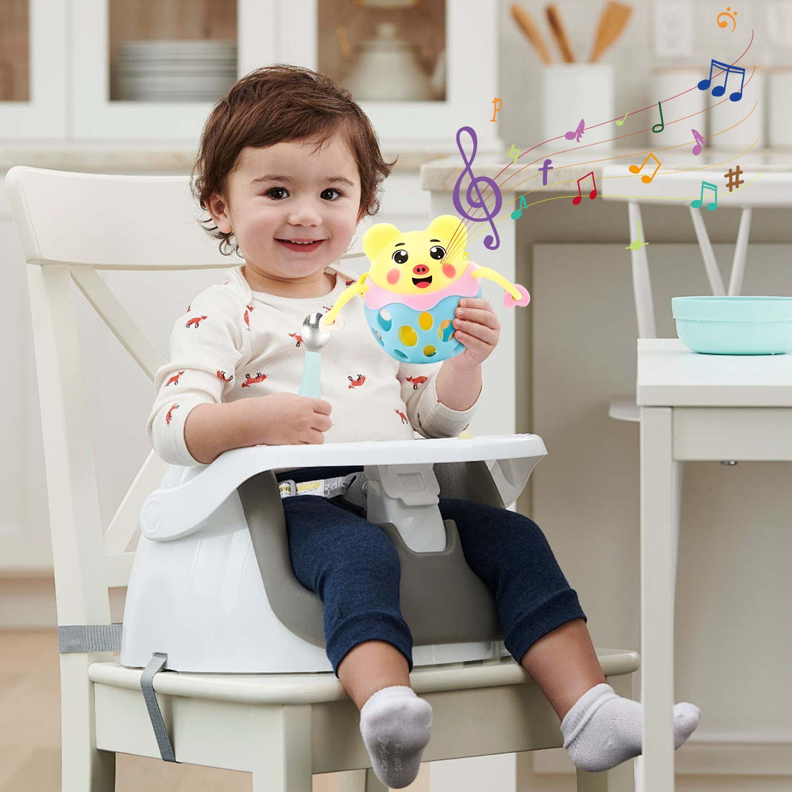 HEROOY Upgraded Boil-Safe Sensory Grip Ball Toy - Soft Rubber Animals ...