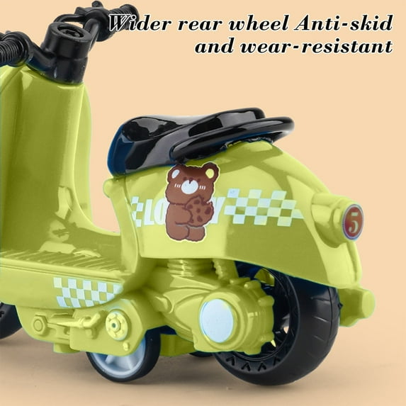 HEROOY Upgraded Friction-Powered Motorcycle Toy - Rechargeable Ride-On ...