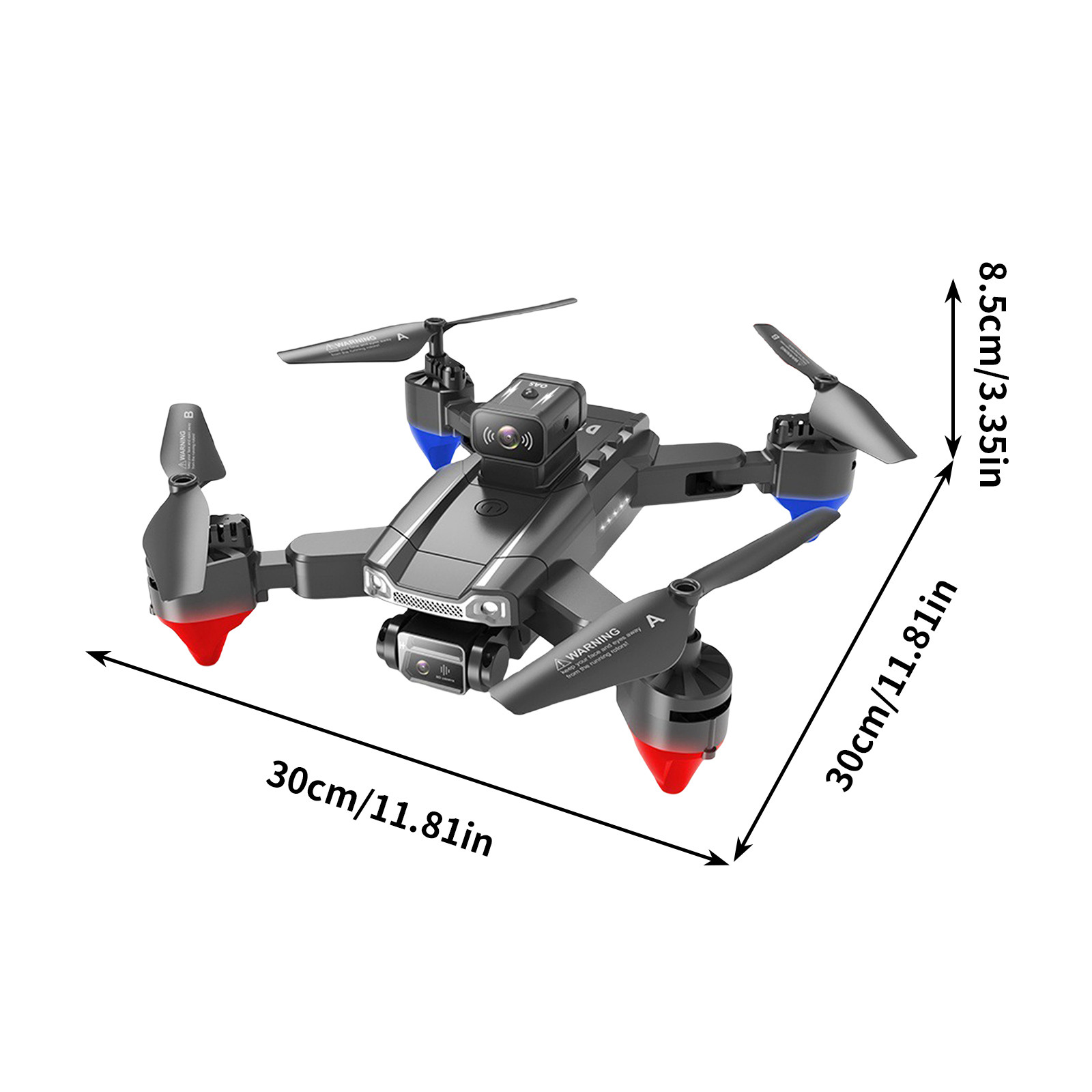 HEROOY Upgraded Kids' Folding LED Drone - Colorful Obstacle Avoidance ...