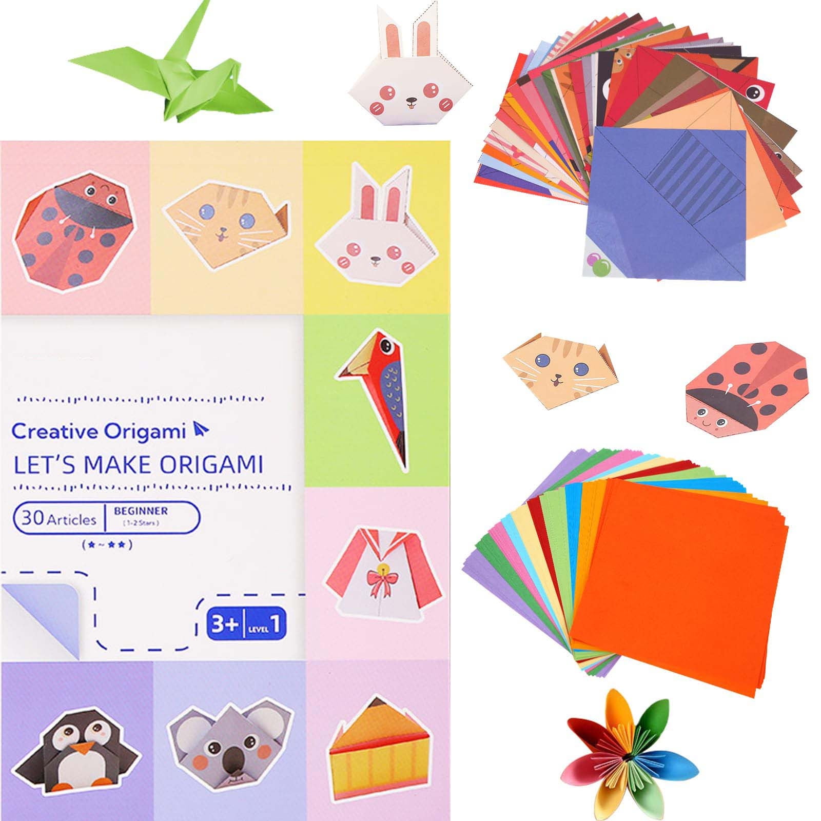 HEROOY Upgraded Rainbow Origami Paper Set - High-Quality Precision ...