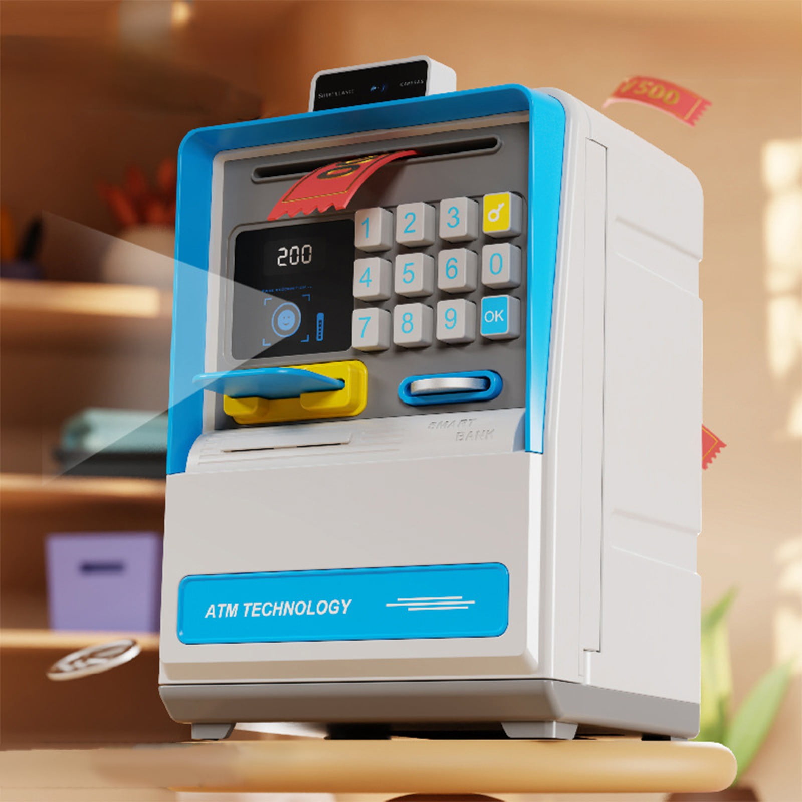HEROOY Upgraded Simulated Bank Intelligent Facial Password Bank Cash ...