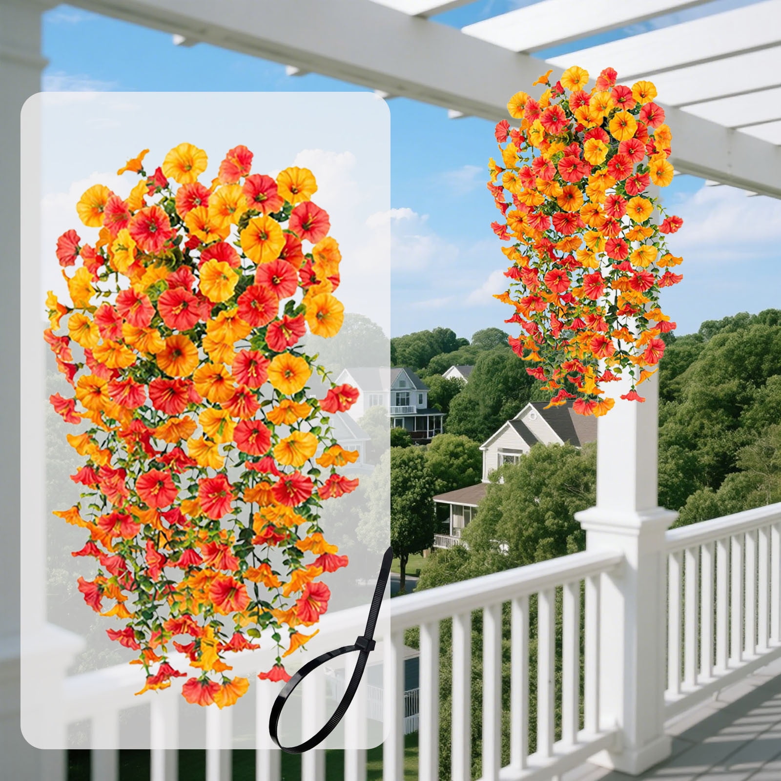 HEROOY Upgraded Simulated Rose Artificial Flower Conditioning Duct ...