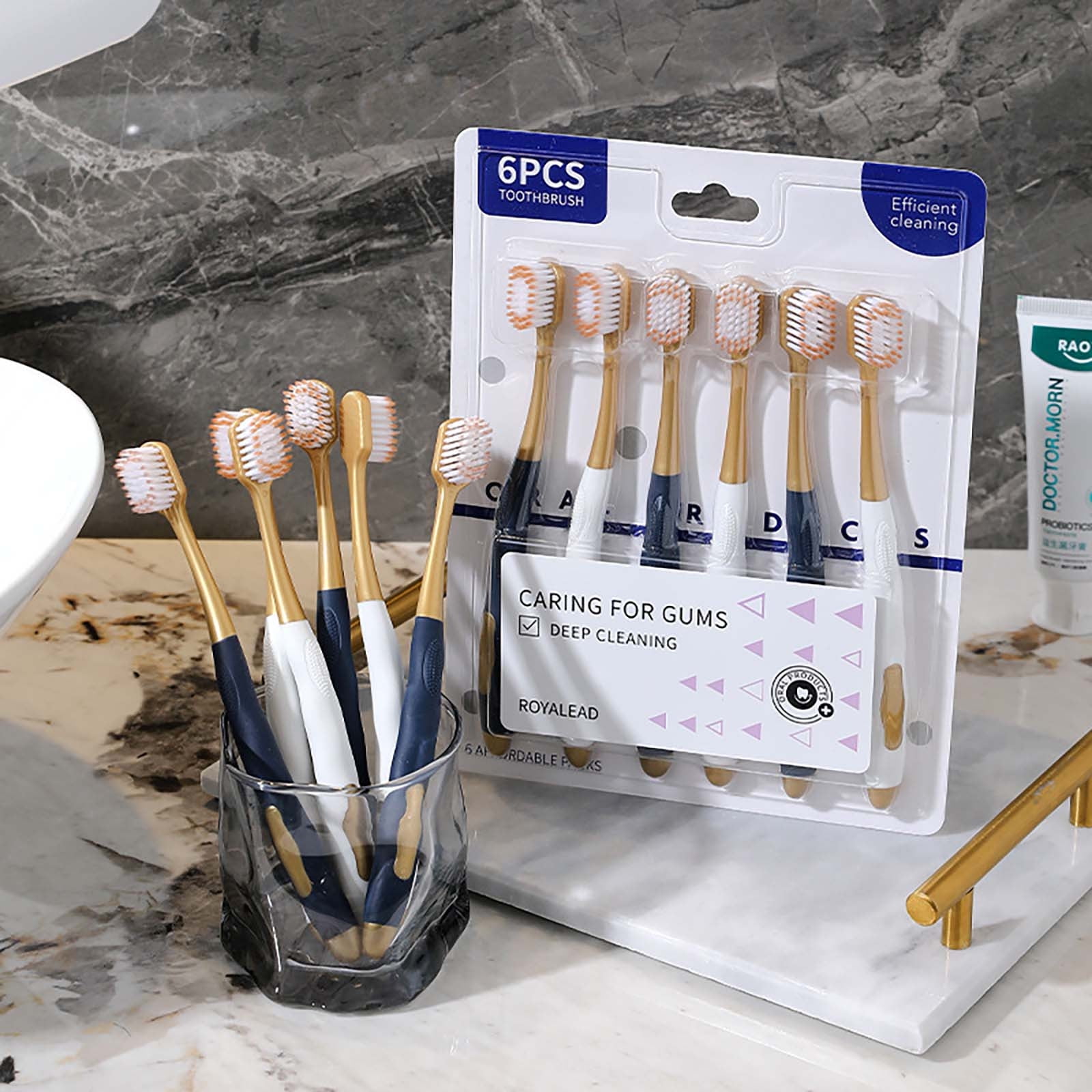 HEROOY Upgraded Ultra-Soft Bristle Toothbrush - Gentle Sensitive Gum ...