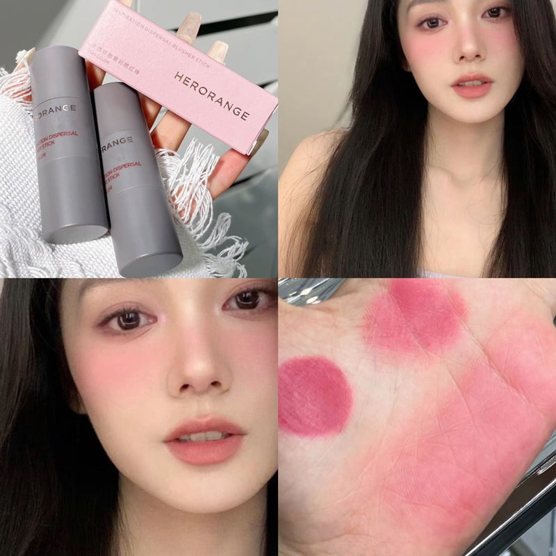 HERORANGE ~ double-headed sponge monochrome blush cream natural color ...