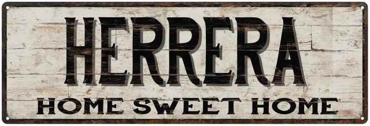 HERRERA Rustic Home Sweet Home Sign Gift 6x18 Metal Decor 106180084175 ...