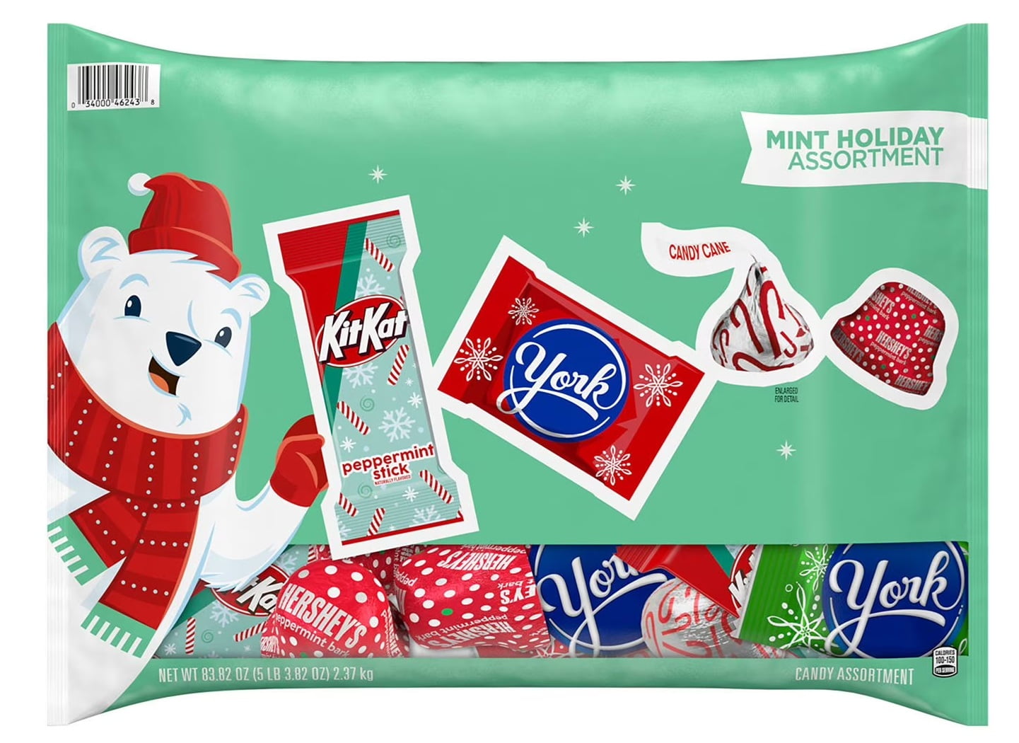 HERSHEY'S Christmas Assorted Mint Flavored Candy, 83.82 oz. - Walmart.com
