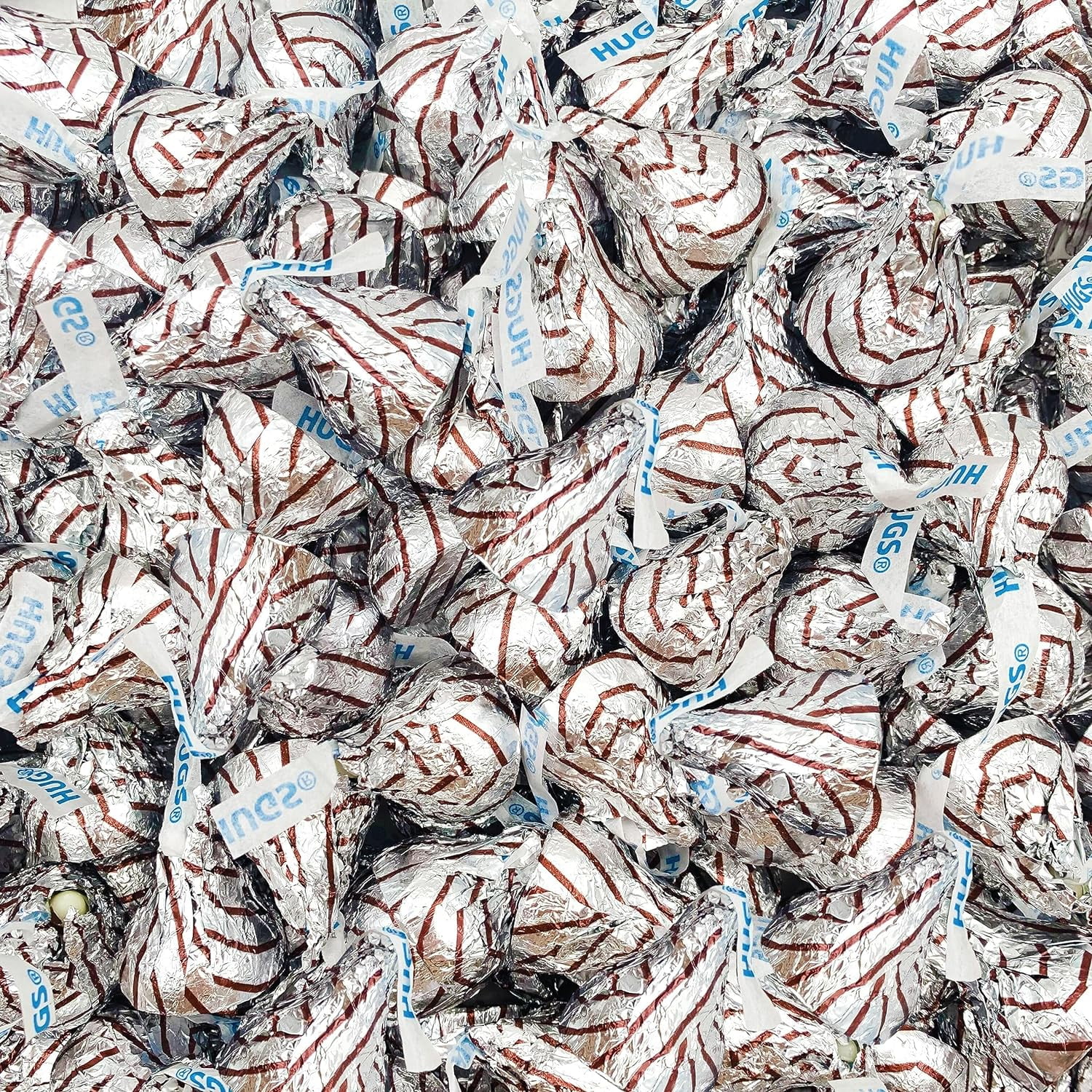 HERSHEY'S HUGS Milk Chocolate White Creme Candy (2 Pound Bag - Approx ...