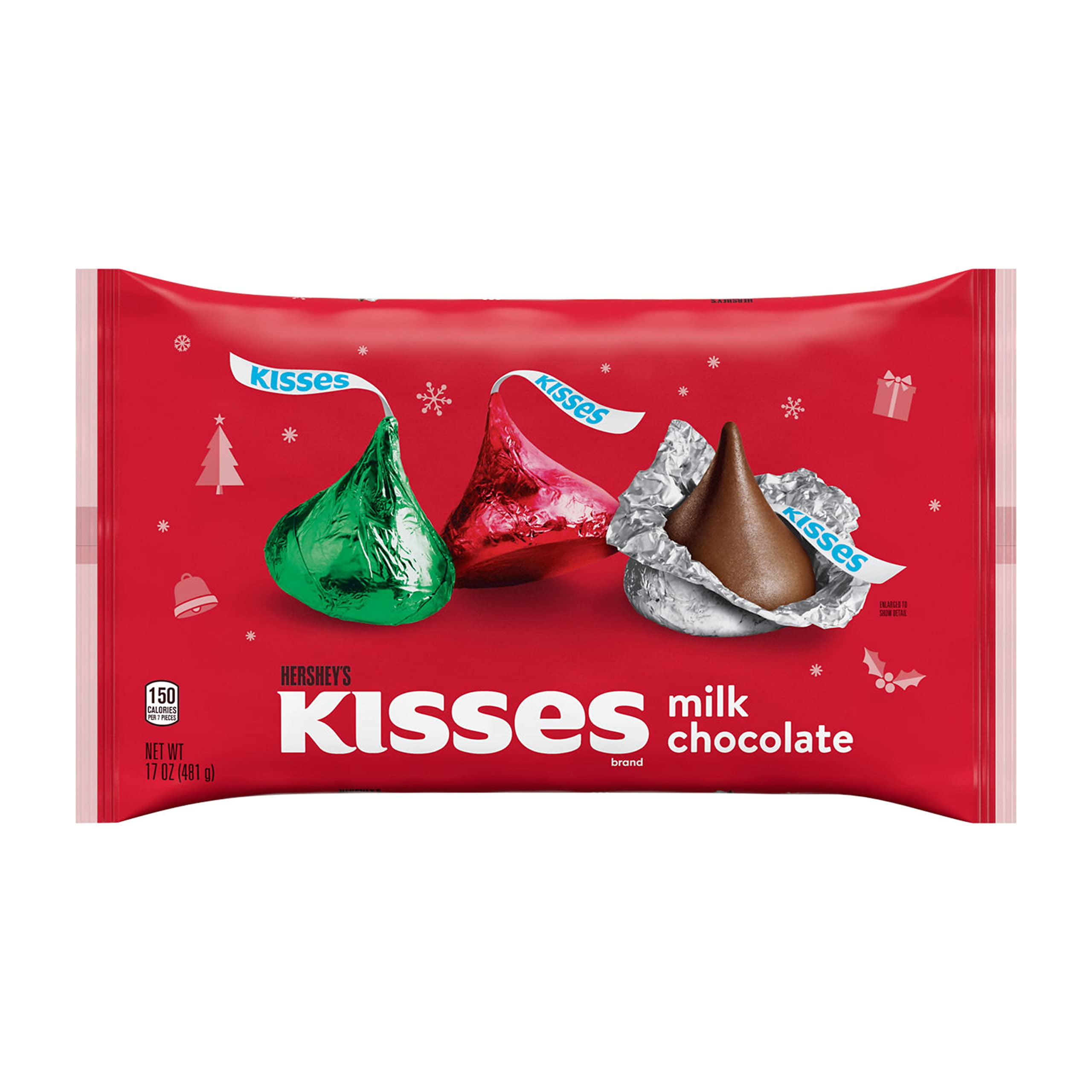 HERSHEY'S KISSES Milk Chocolate Candy 17 oz Bag - Walmart.com
