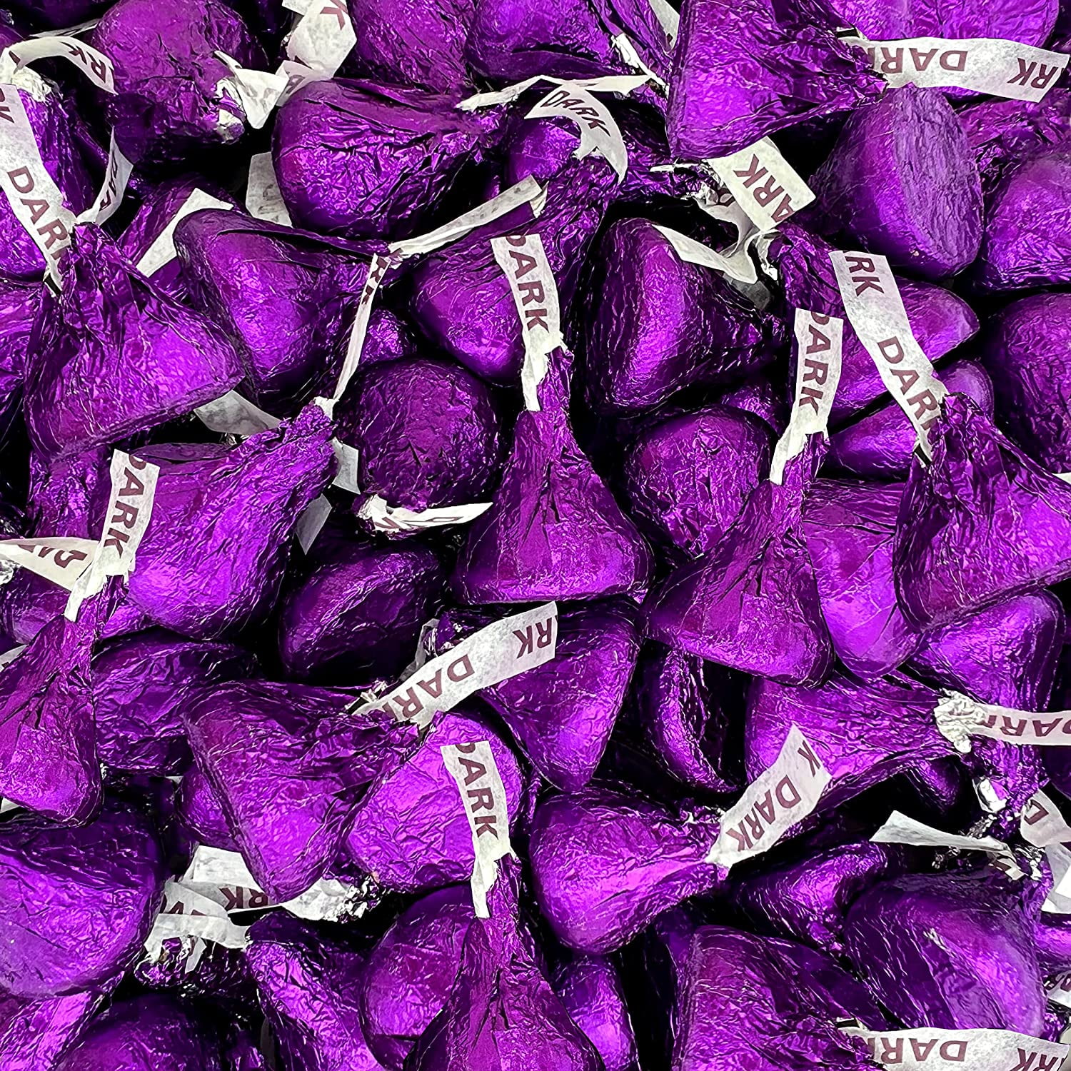 HERSHEY'S KISSES Dark Chocolate Candy, Purple Wrapping, Bulk Bag, 2 ...